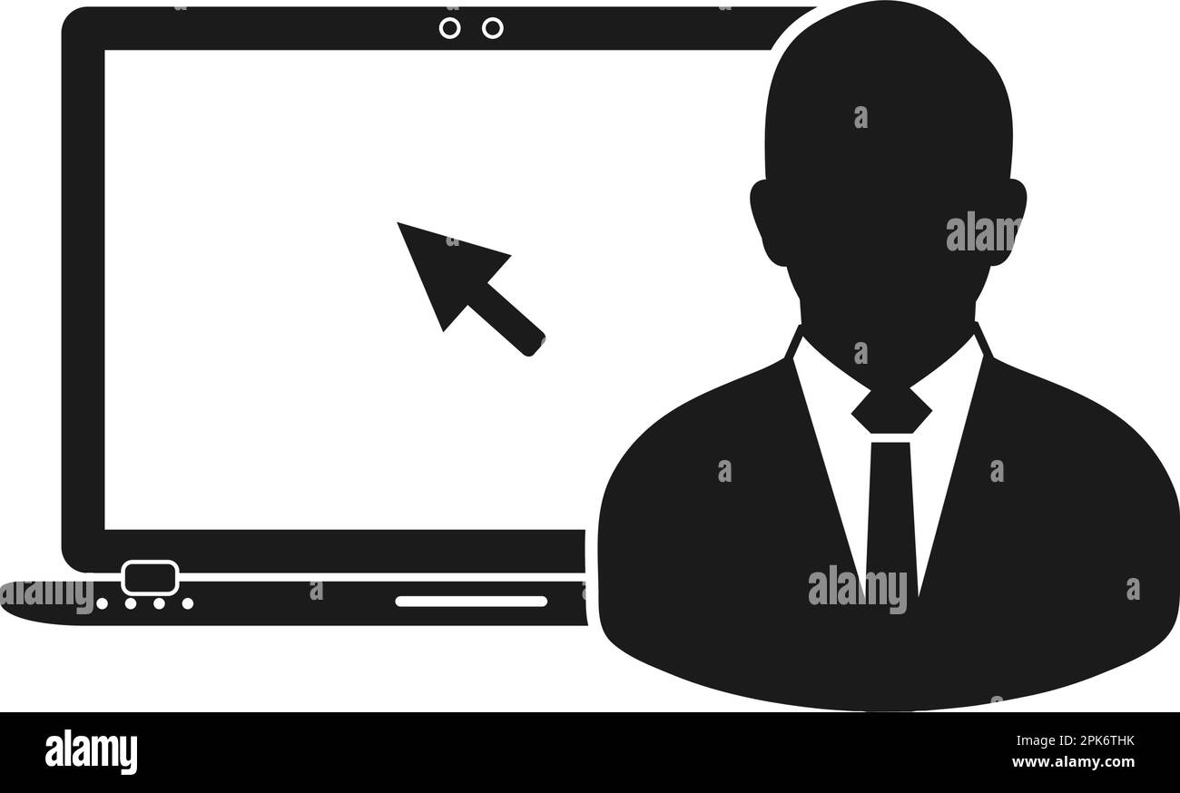 Online Trainer Icon. Flat style vector EPS Stock Vector Image & Art - Alamy