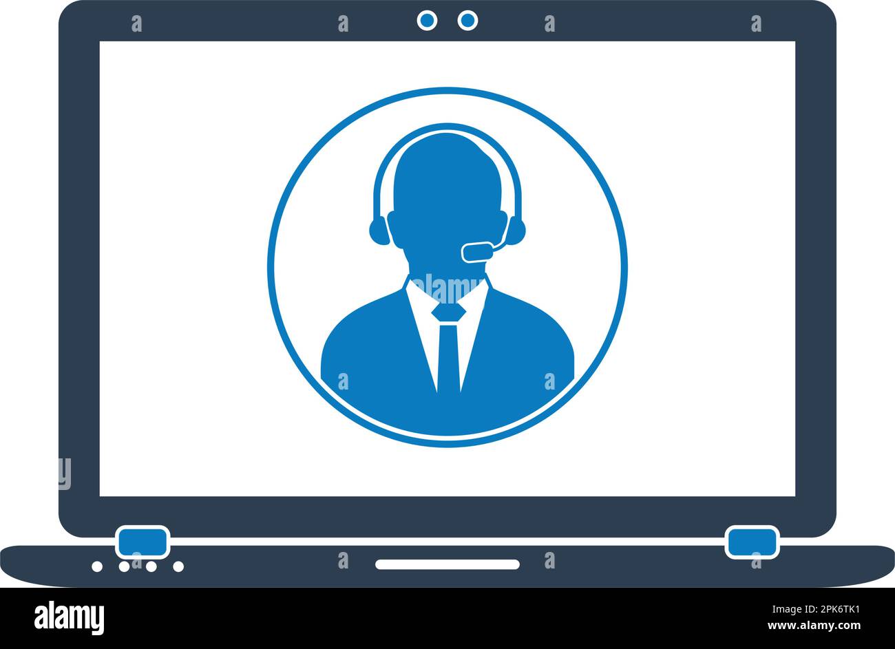 Online Customer Service Icon. Flat style vector EPS Stock Vector Image ...