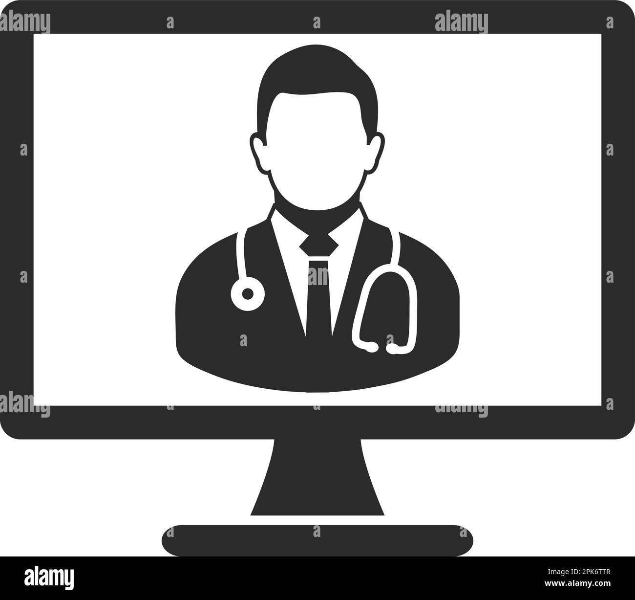 Virtual doctor online health Black and White Stock Photos & Images - Alamy