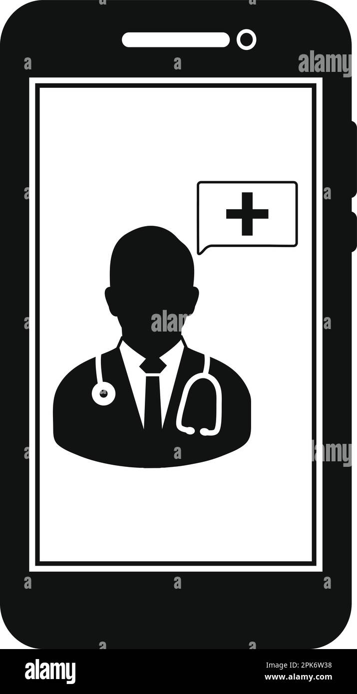 Online medical consultant icon. flat style vector EPS Stock Vector ...