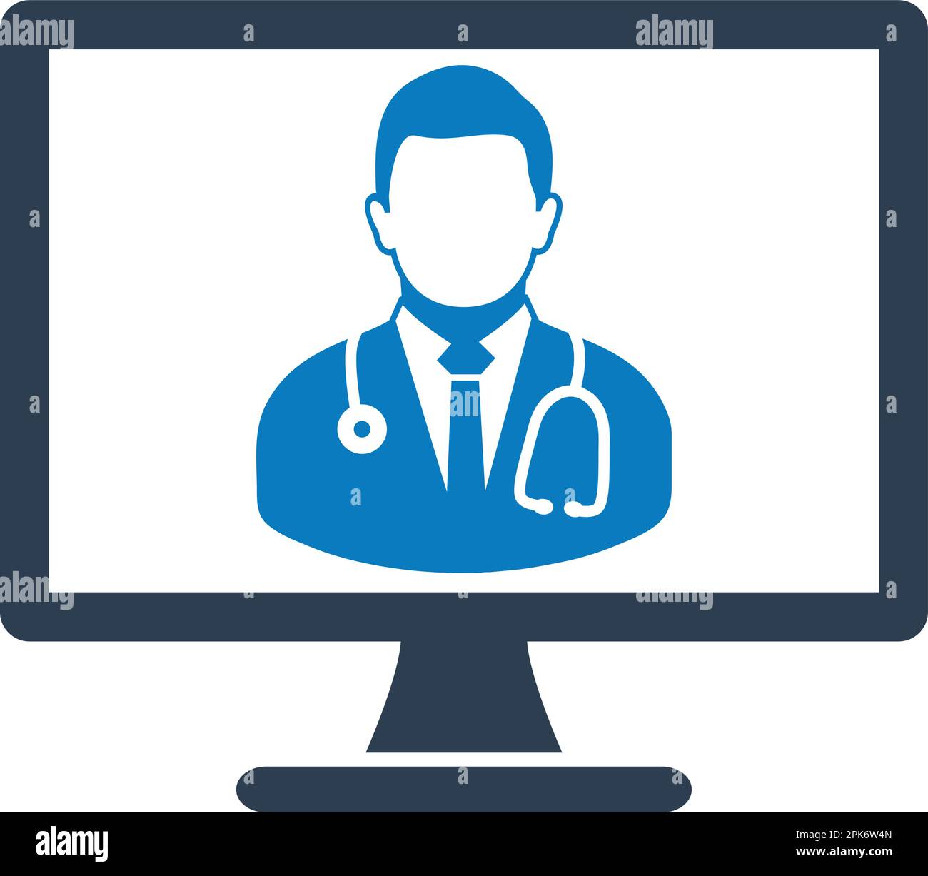 Online doctor icon hi-res stock photography and images - Alamy