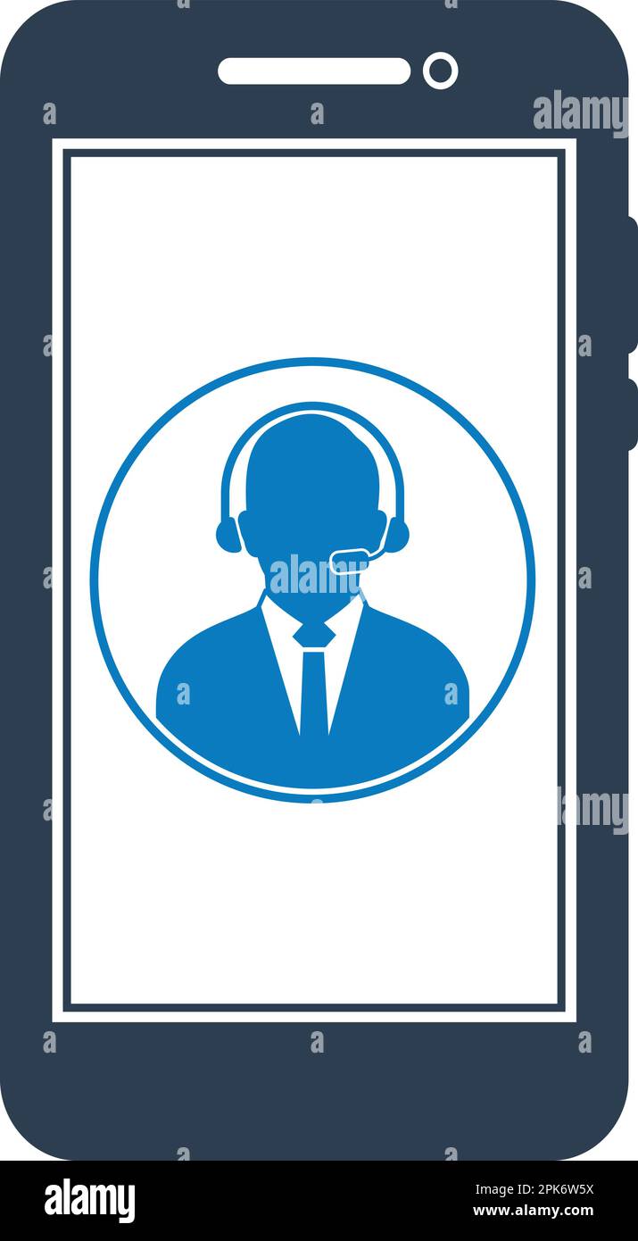 Online Customer Service Icon. Flat style vector EPS Stock Vector Image ...