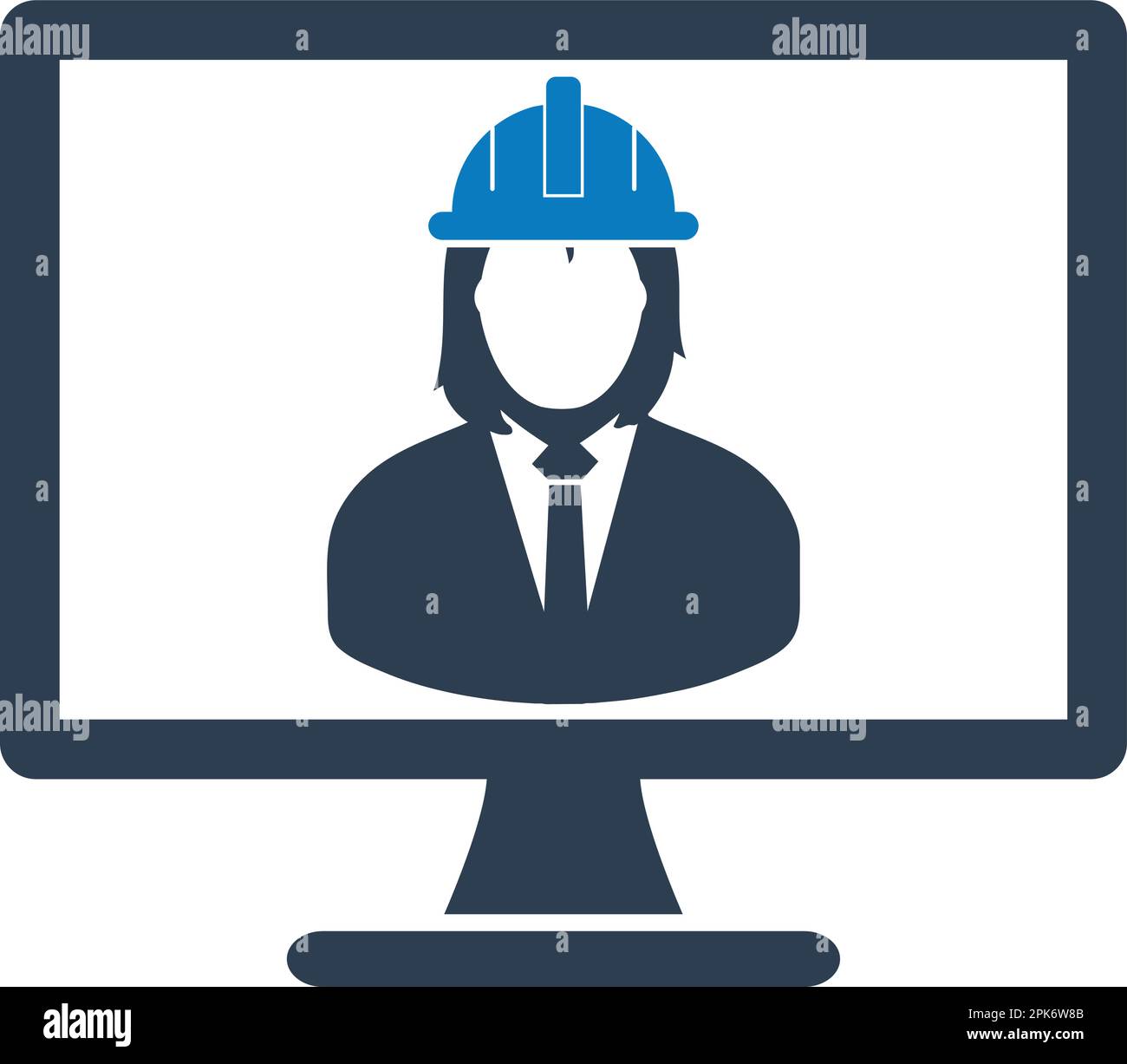 Online Engineering Service Icon. Male Symbol on mobile screen. Flat ...