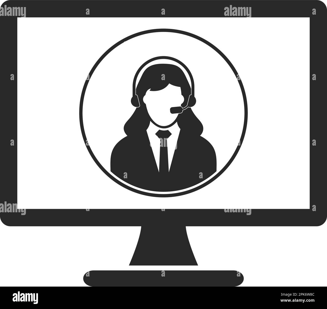 Online Customer Service Icon. Flat style vector EPS Stock Vector Image ... Online Customer Service Icon. Flat style vector EPS Stock Vector Image ...