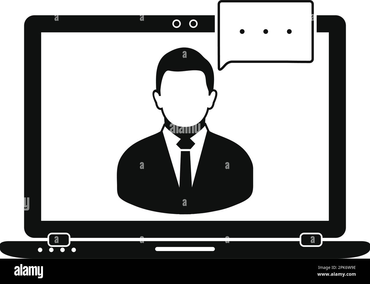 Online Customer Service Icon. Flat style vector EPS Stock Vector Image ...