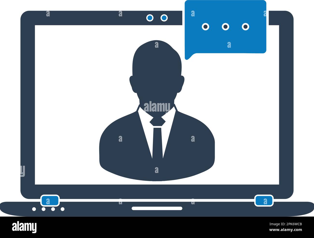 Online Customer Service Icon. Flat style vector EPS Stock Vector Image ...