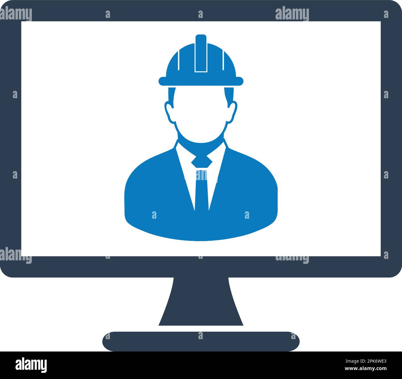 Online Engineering Service Icon. Male Symbol on mobile screen. Flat ...