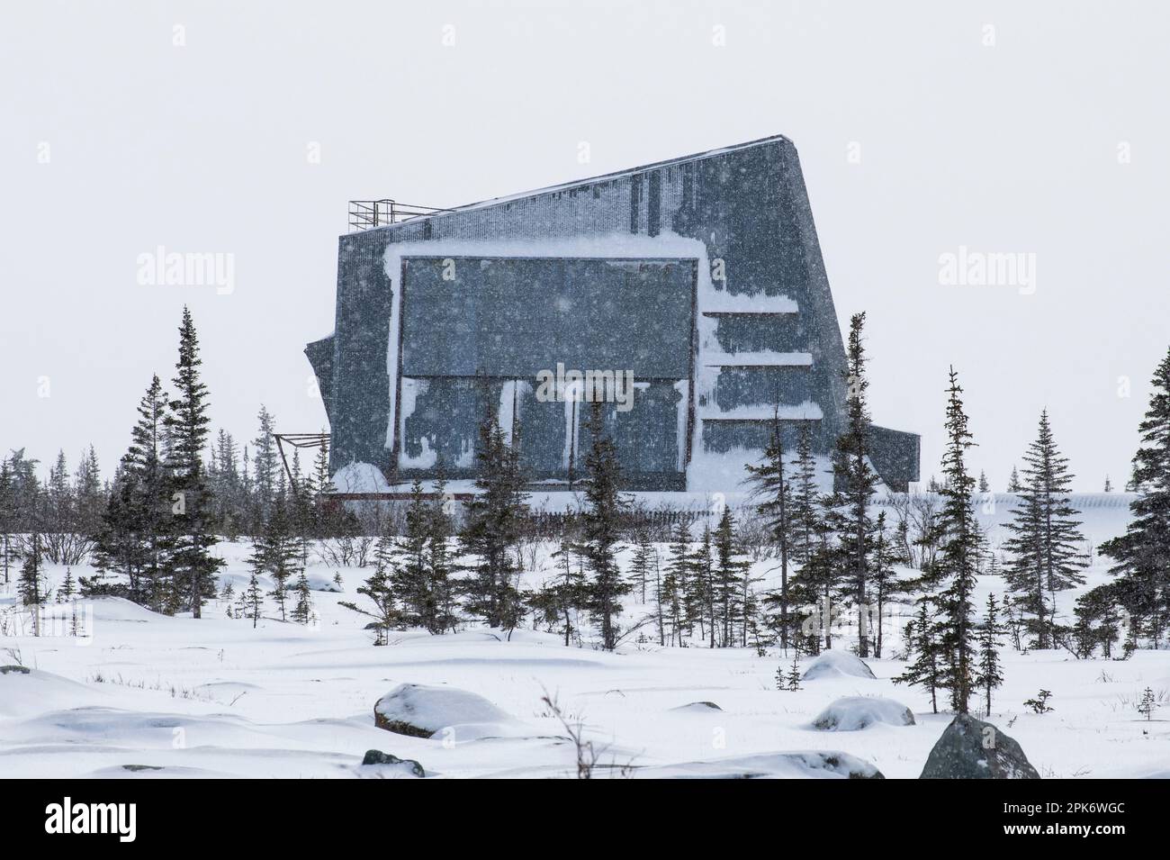 Black Brant rocket launcher at the decommissioned rocket range in ...