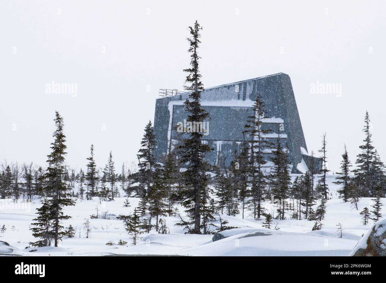 Black Brant rocket launcher at the decommissioned rocket range in ...