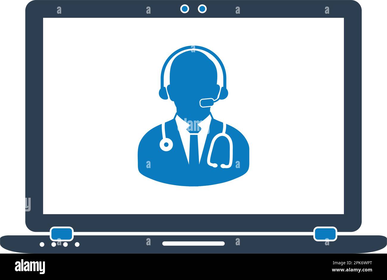 Online Medical Service Icon set. Flat style vector EPS Stock Vector ...