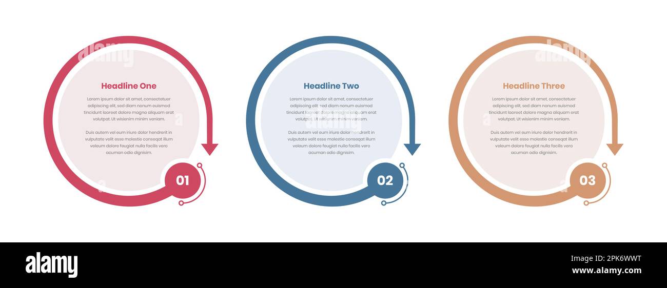 Minimal infographic business steps presentation in oval and abstract ...