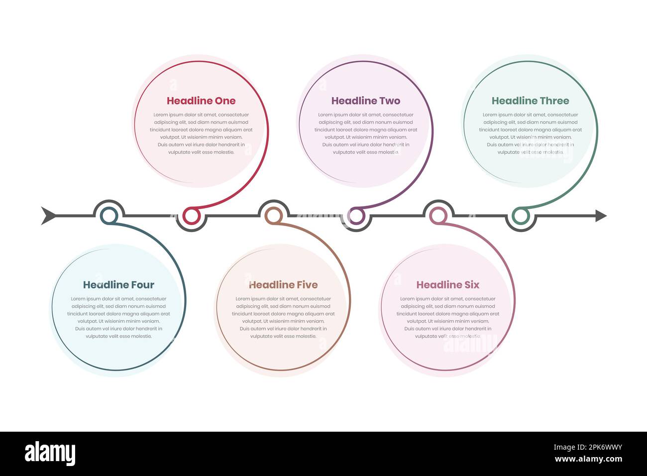 Spiral abstract timeline infographic template for business text ...