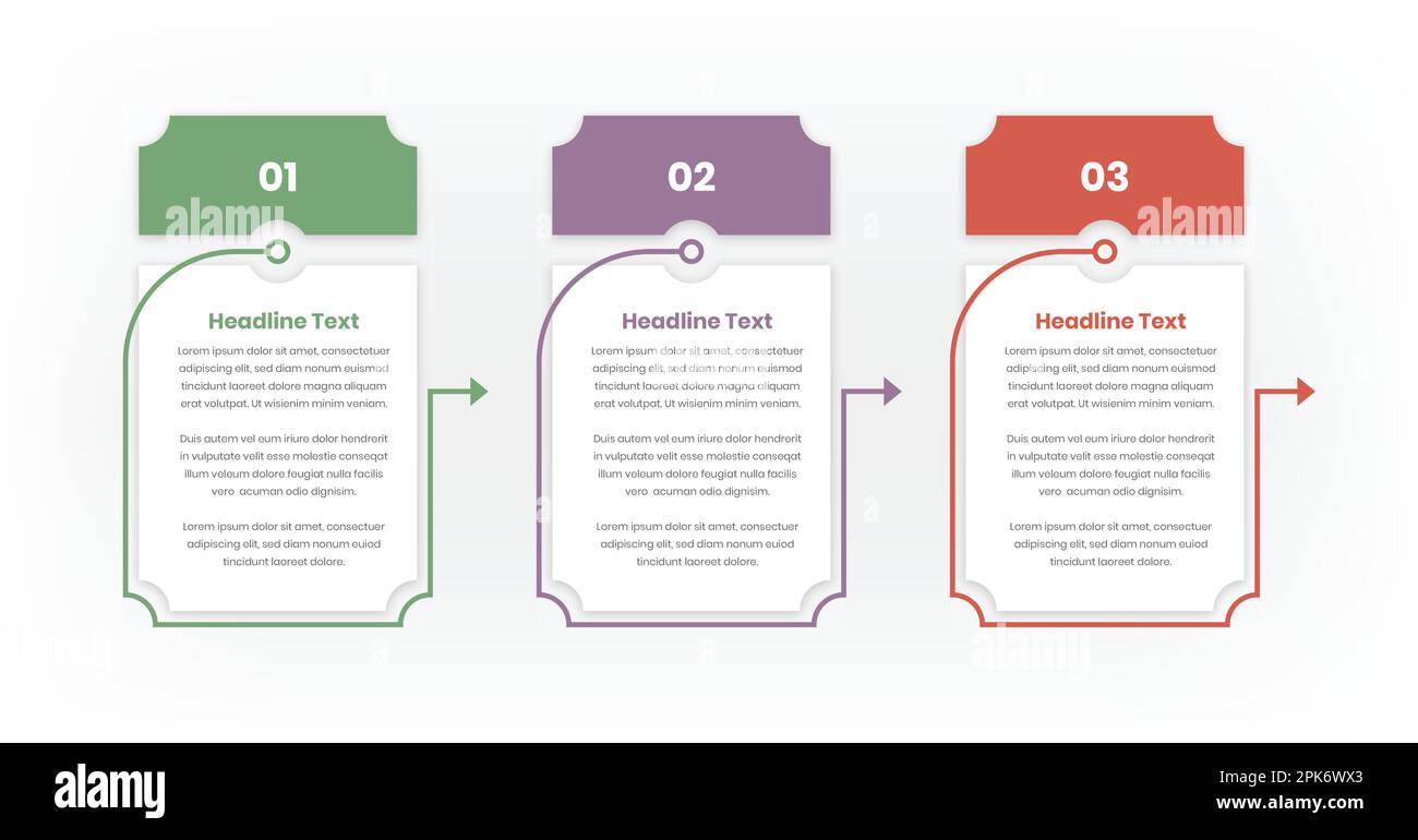 Minimal business steps infographic with abstract corner cut shape and ...