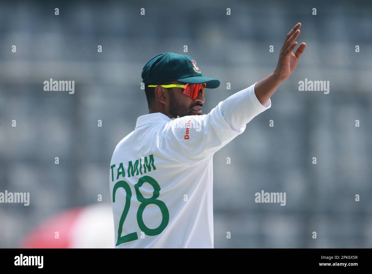 Tamim Iqbal Khan during the third day of the alone test match between ...