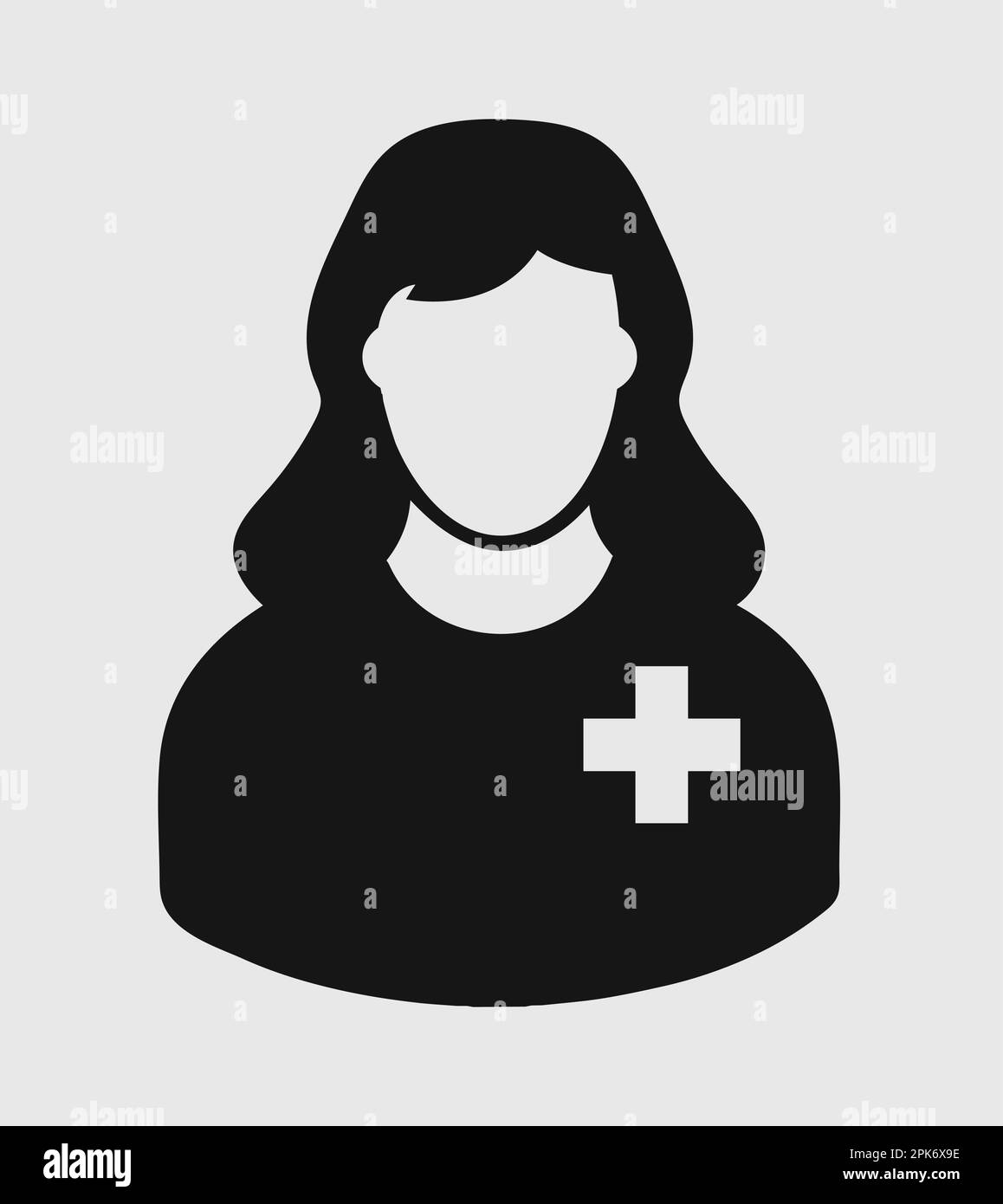 Female Patient Icon. Flat style vector EPS Stock Vector Image & Art - Alamy