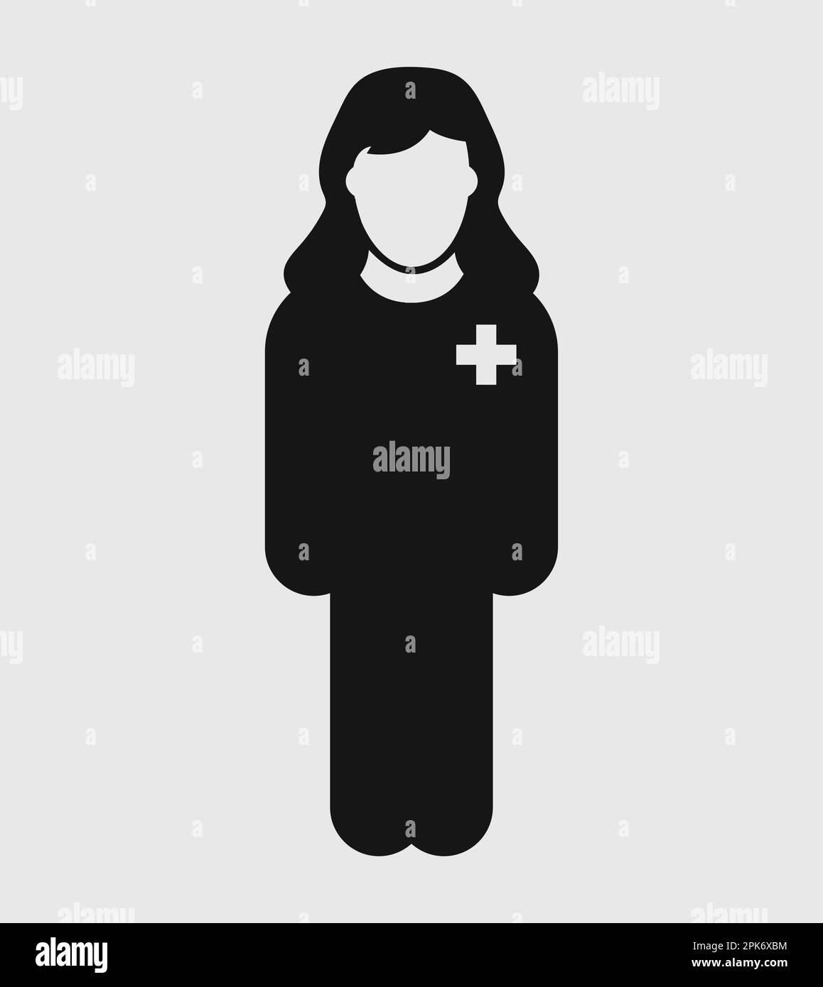 Standing female Patient Icon. Flat style vector EPS Stock Vector Image ...