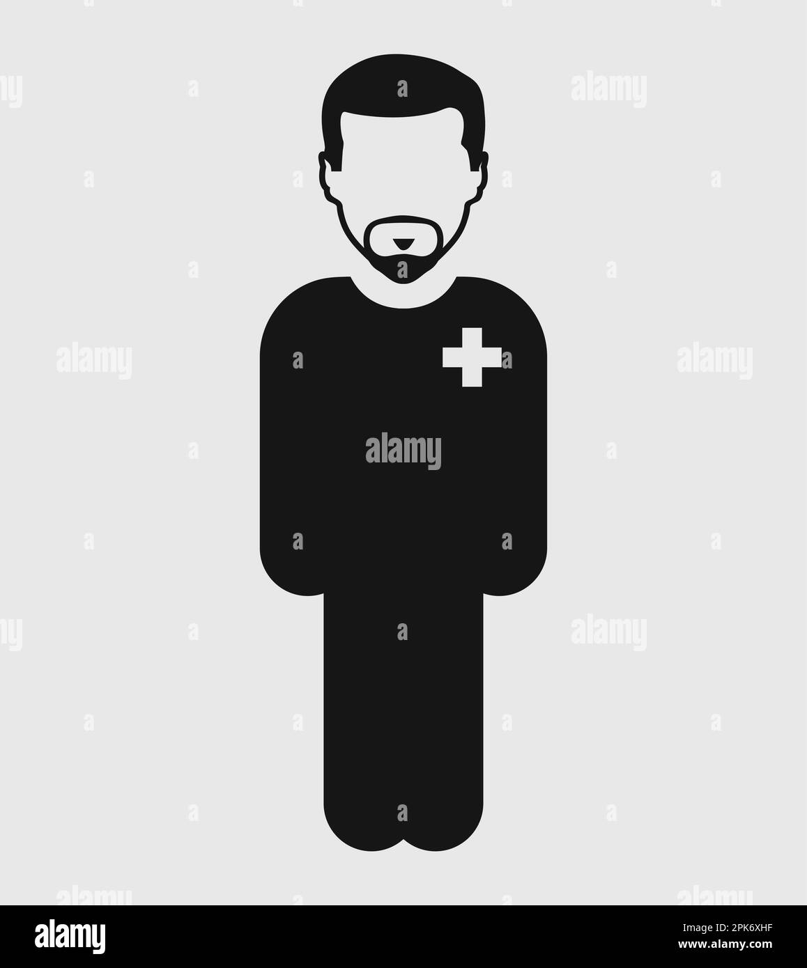 Standing Male Patient Icon Flat Style Vector Eps Stock Vector Image And Art Alamy