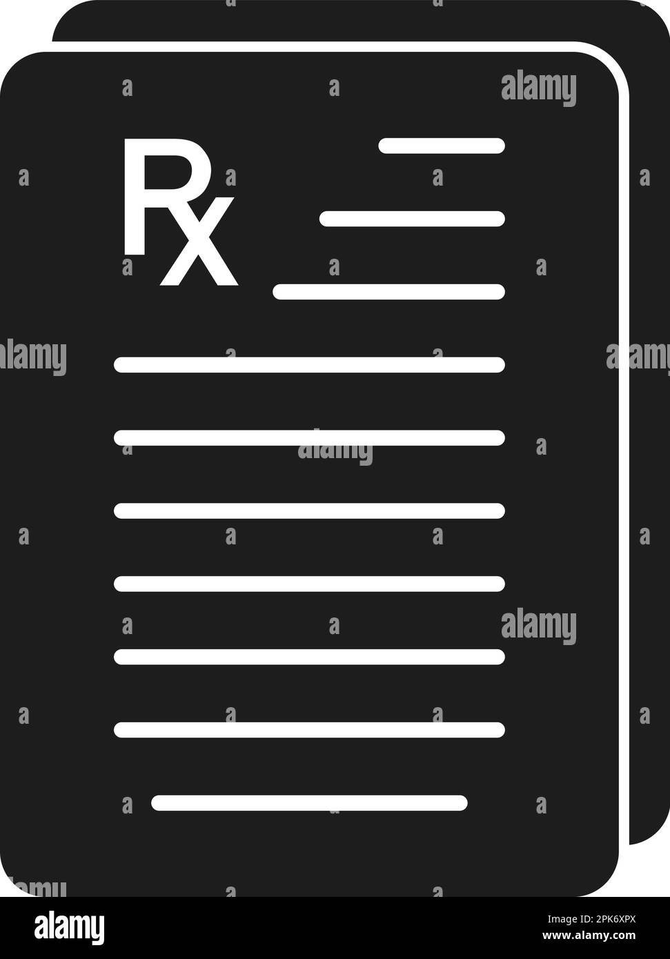 Medical prescription icon. Flat style vector EPS Stock Vector Image ...