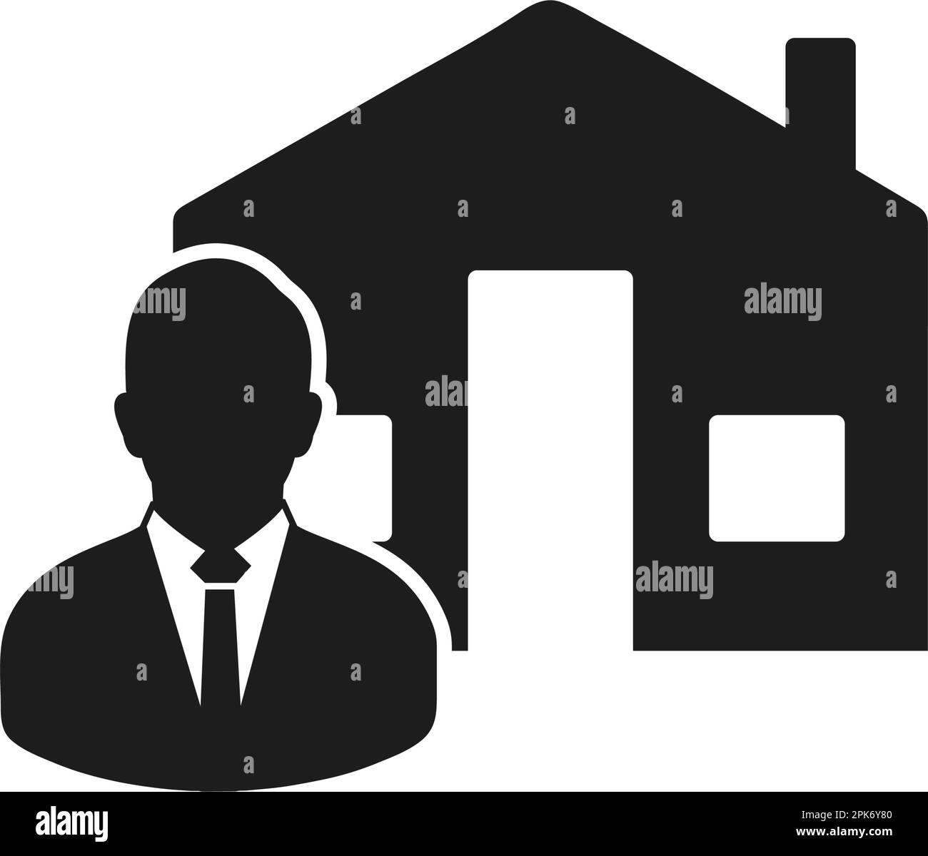 Real Estate Broker Icon. Editable Vector EPS Symbol Illustration Stock ...