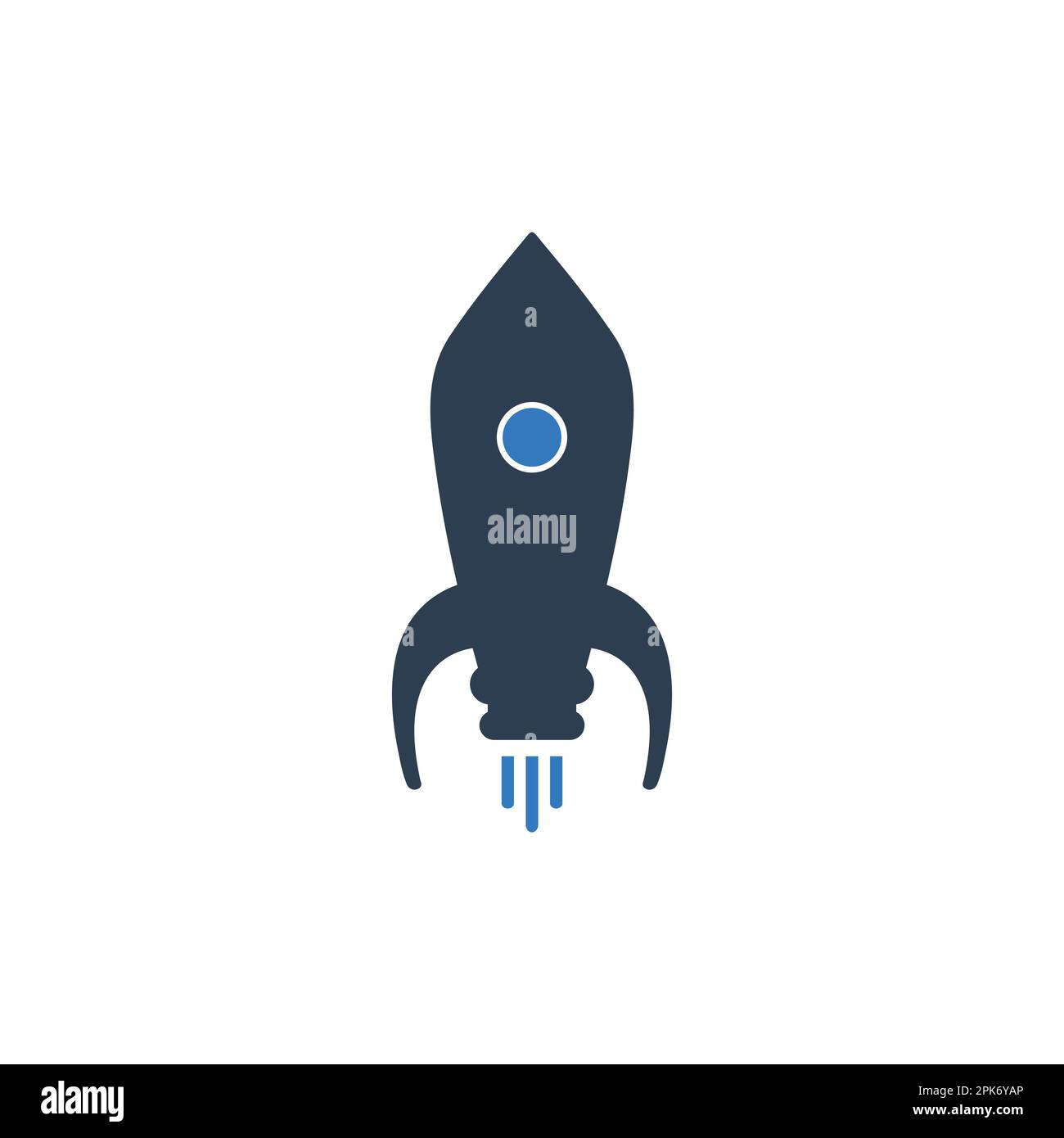 Rocket Launched Icon. Editable Vector EPS Symbol Illustration Stock ...