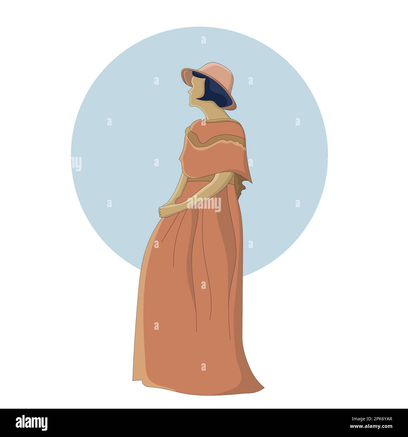 Princess grace pink dress Stock Vector Images - Alamy