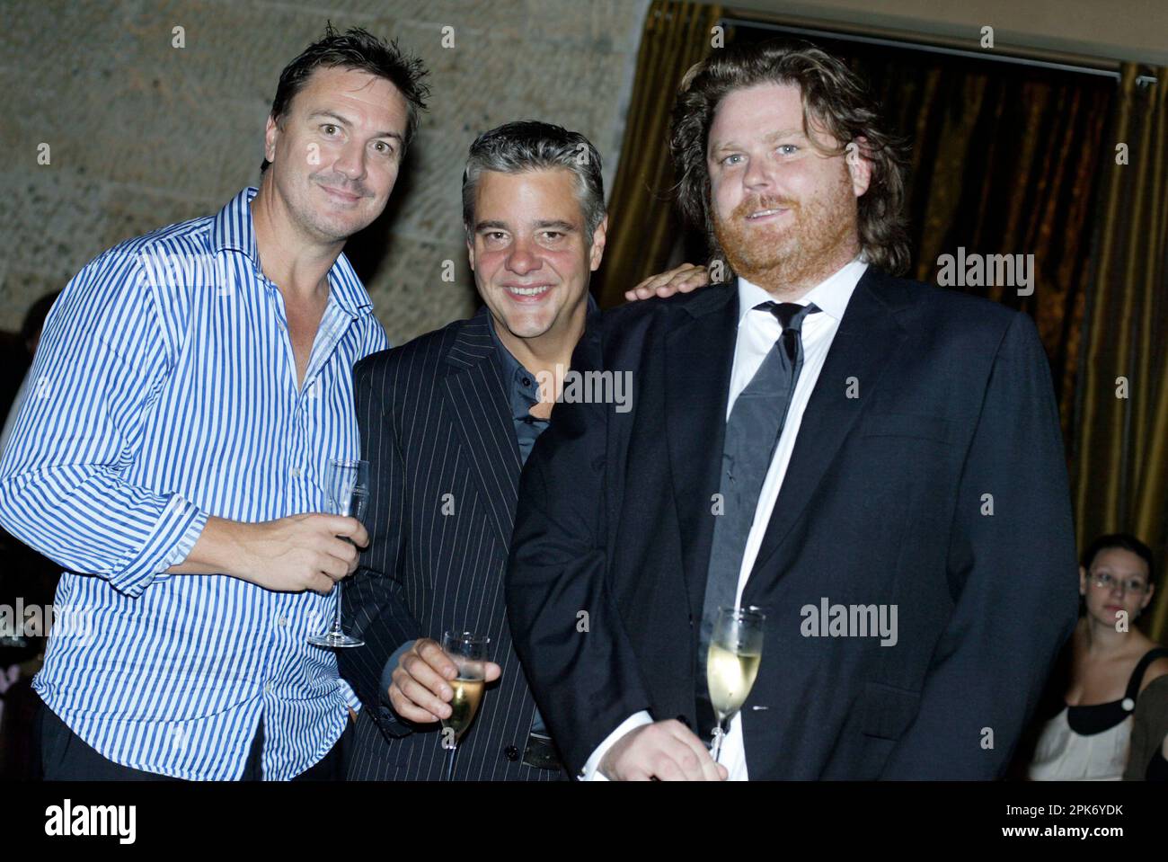 From left: Tony Squires, Mikey Robbins and guest at the official media ...