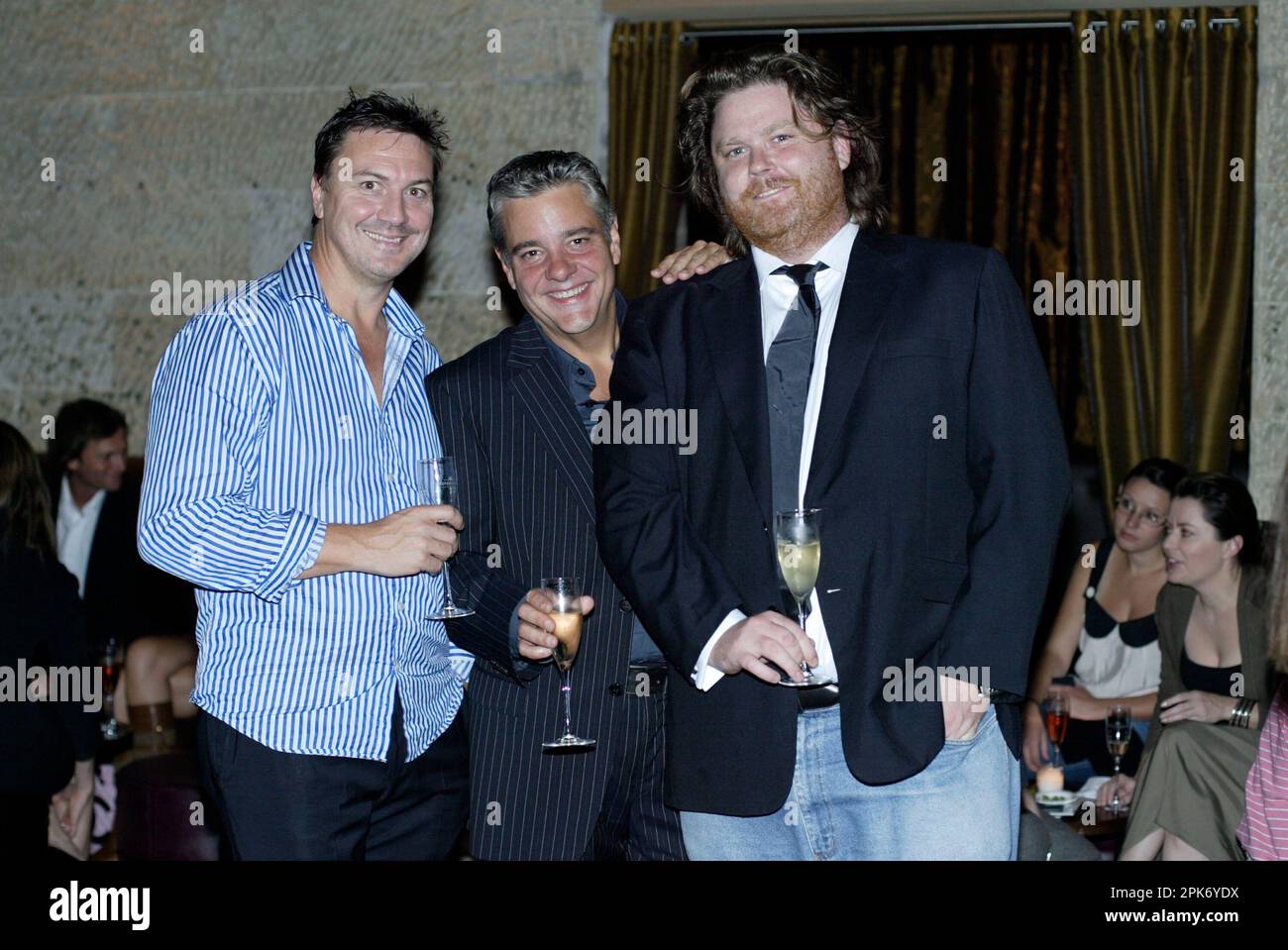 From left: Tony Squires, Mikey Robbins and guest at the official media ...
