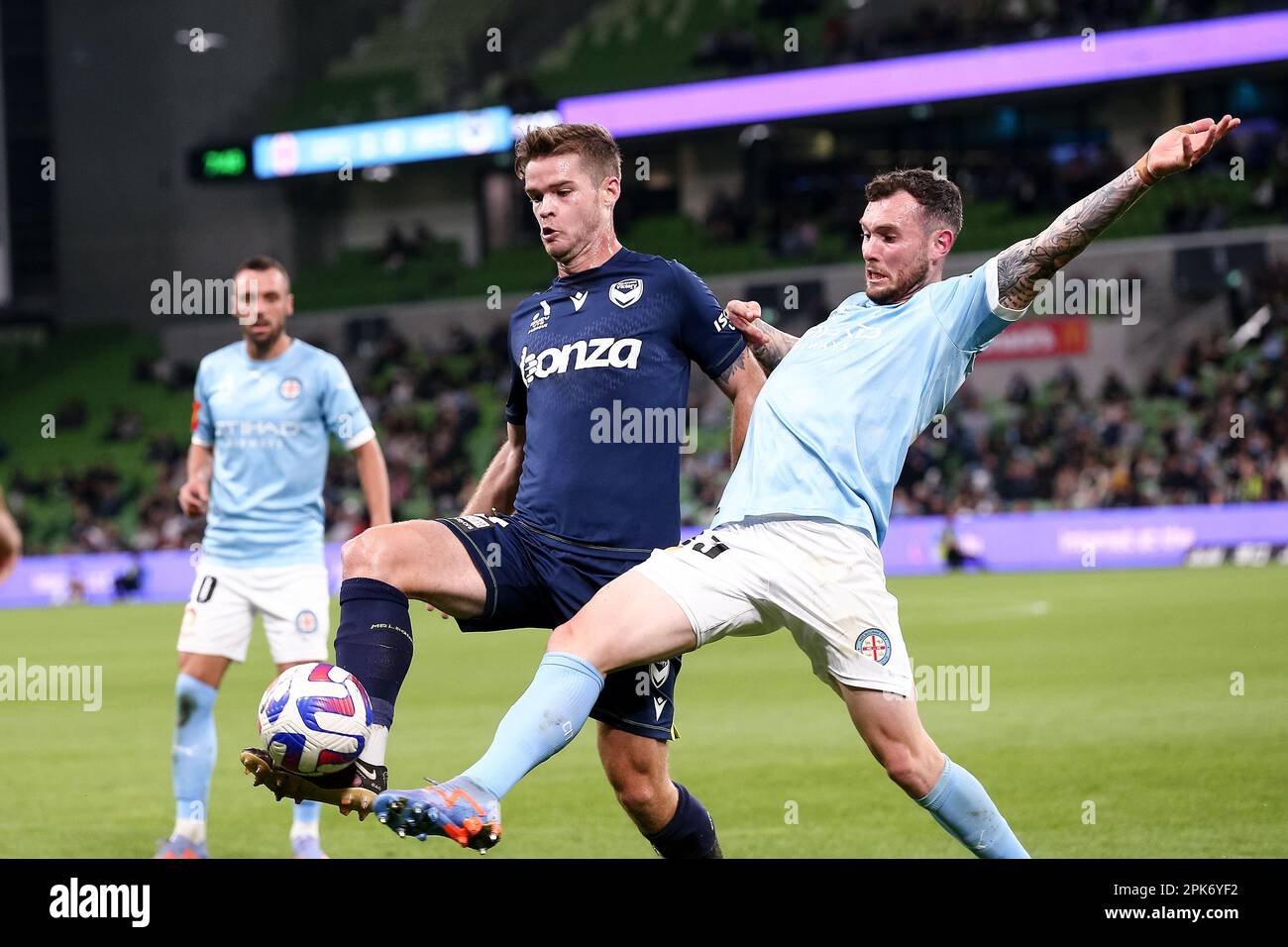 Melbourne, Australia, 5 April, 2023. Jay Barnett of Melbourne Victory ...