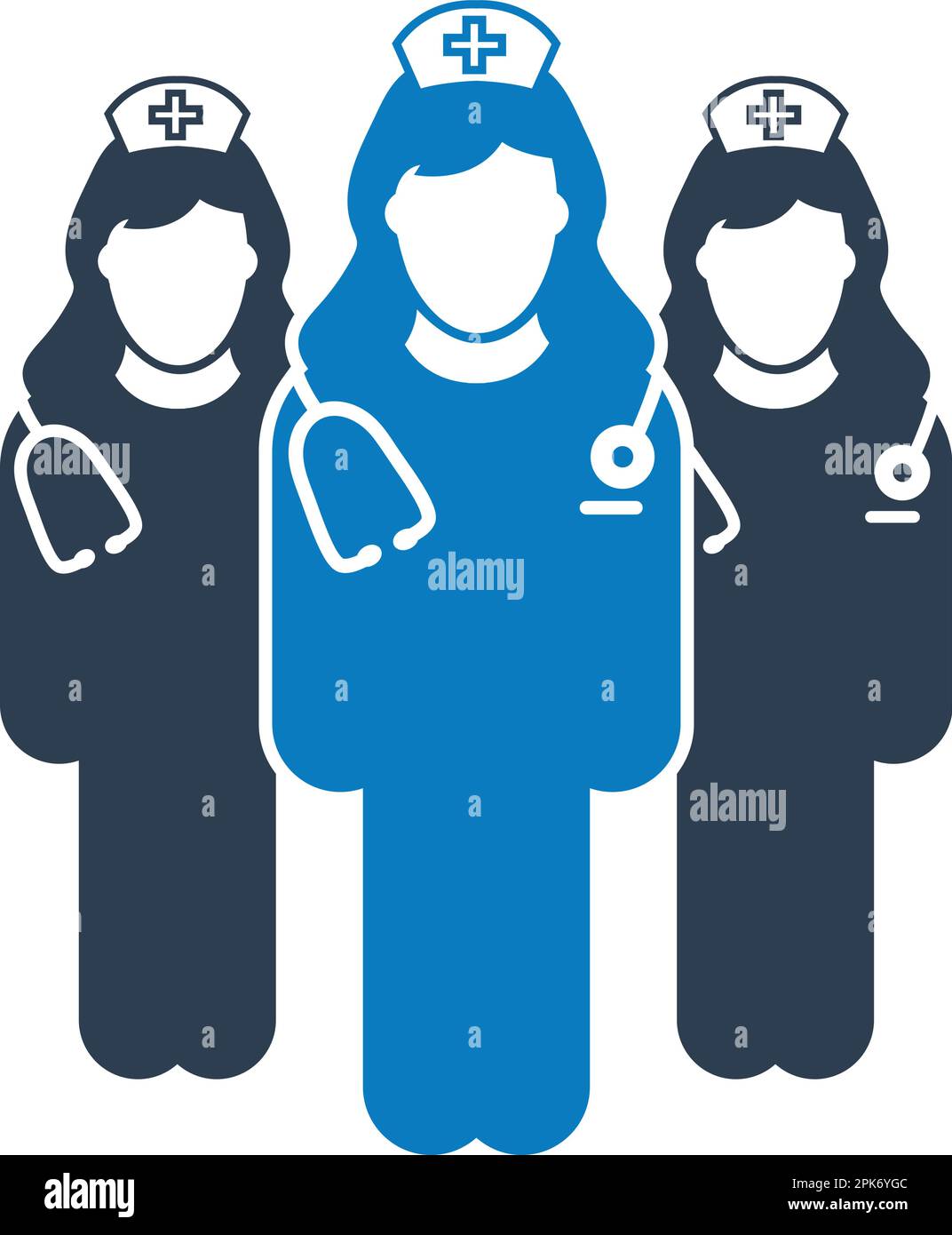 Nurse Team Icon. Flat style vector EPS Stock Vector Image & Art - Alamy