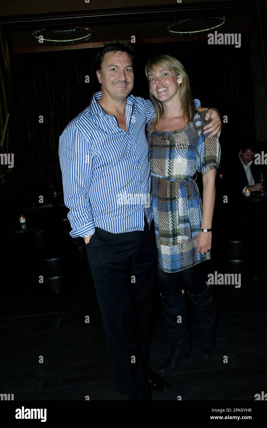 TV presenter Tony Squires and partner Kate Pascoe at the official media ...