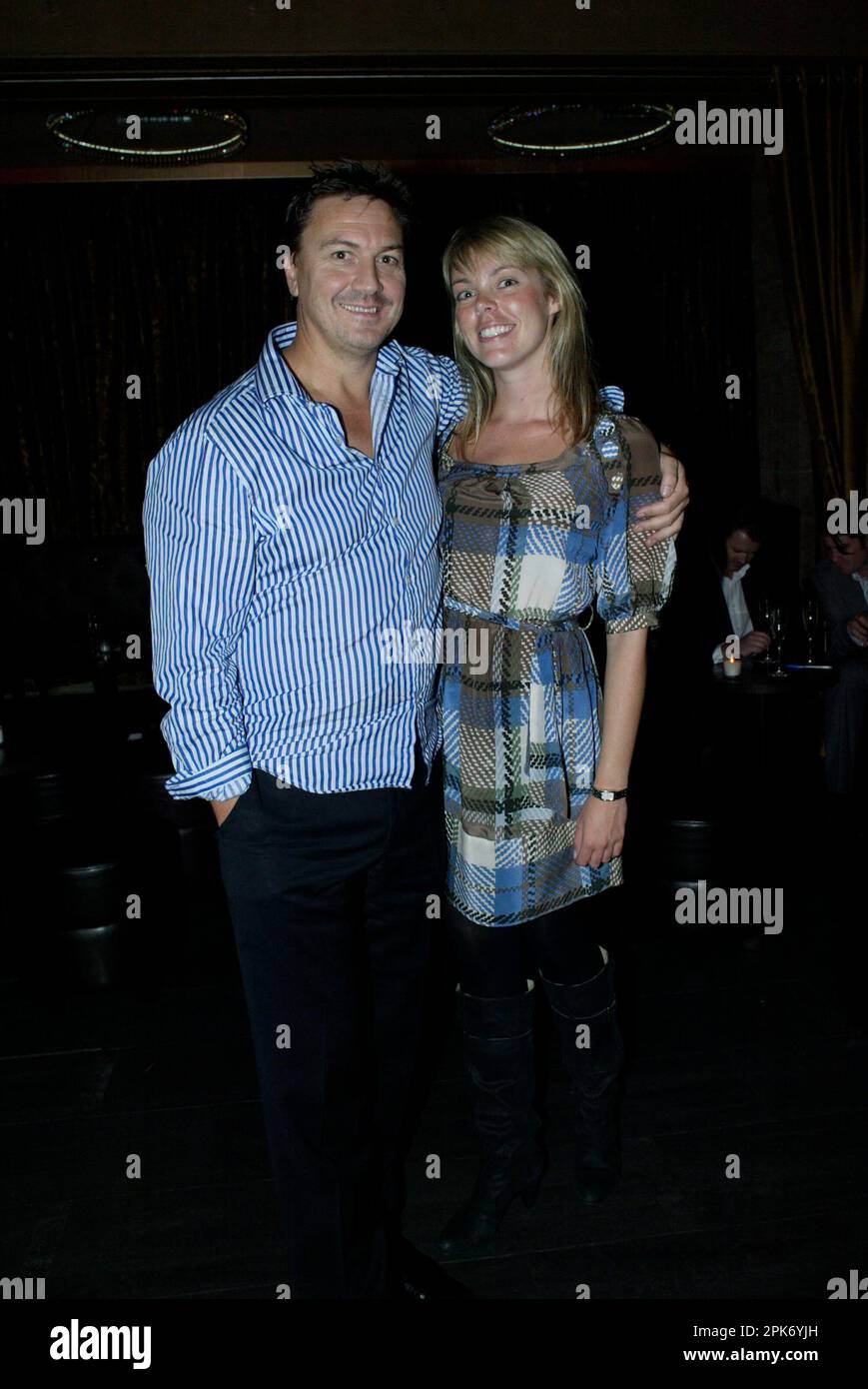 TV presenter Tony Squires and partner Kate Pascoe at the official media ...