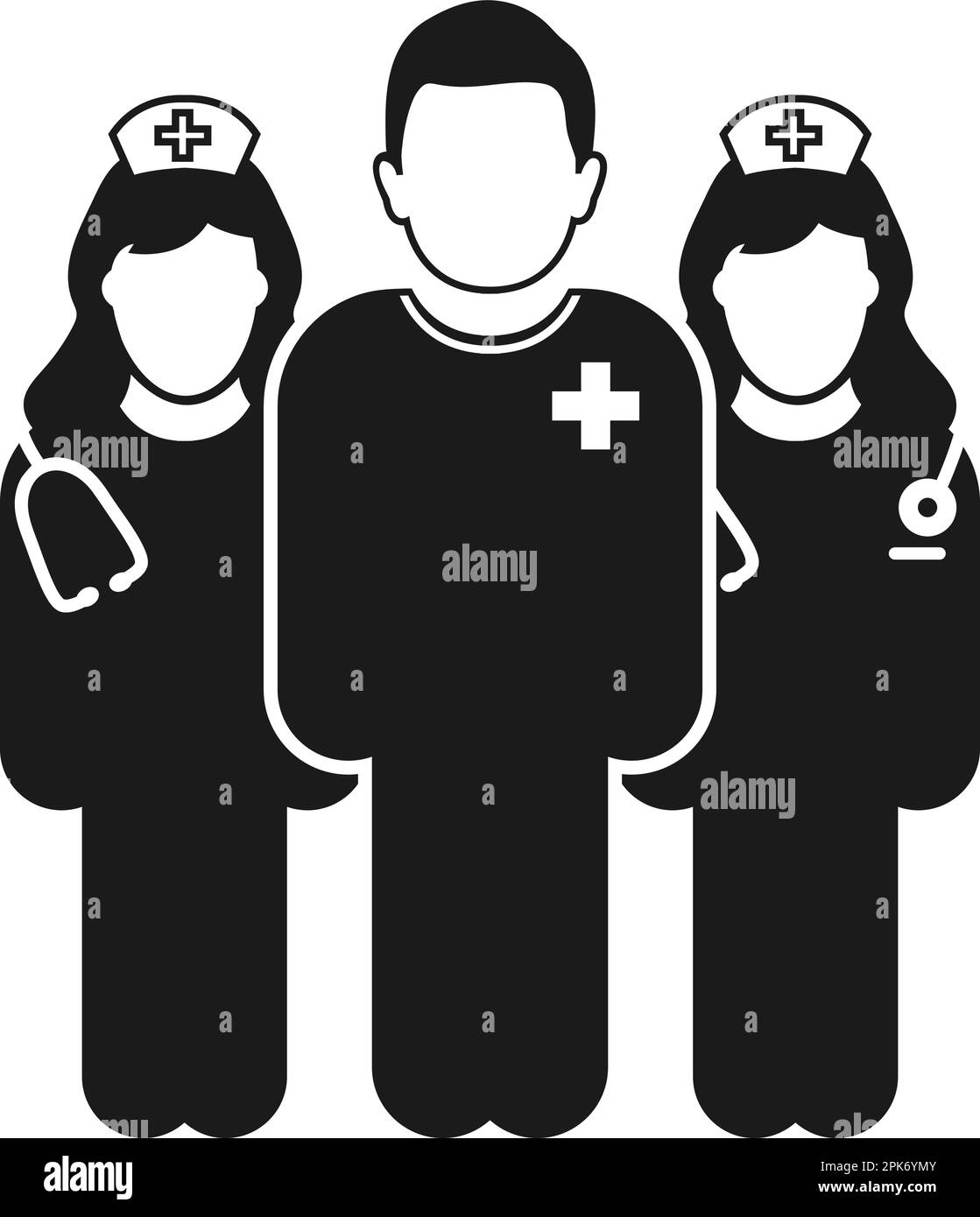 Medical Team Icon. With Doctor and nurse symbols. Flat style vector EPS ...