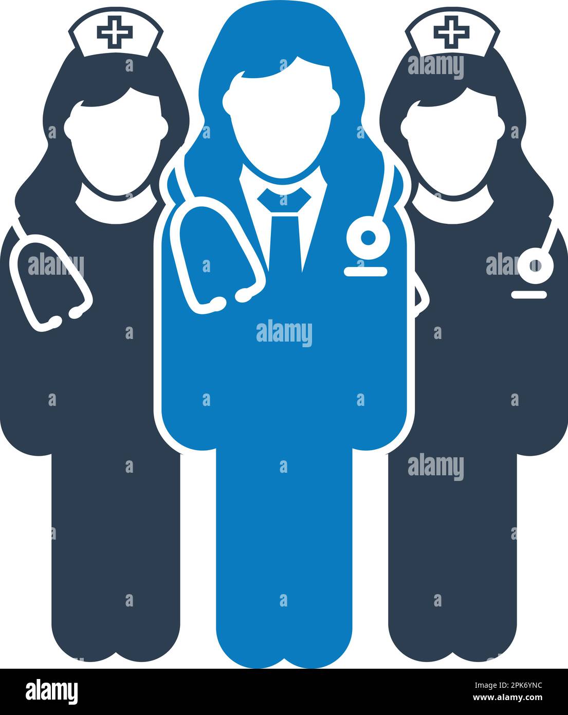 Medical Team Icon. With Doctor and nurse symbols. Flat style vector EPS ...