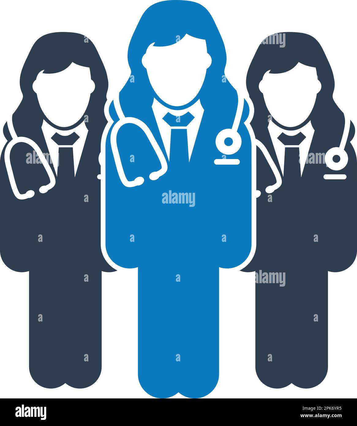 Female Doctor Team Icon. Flat style vector EPS Stock Vector Image & Art ...