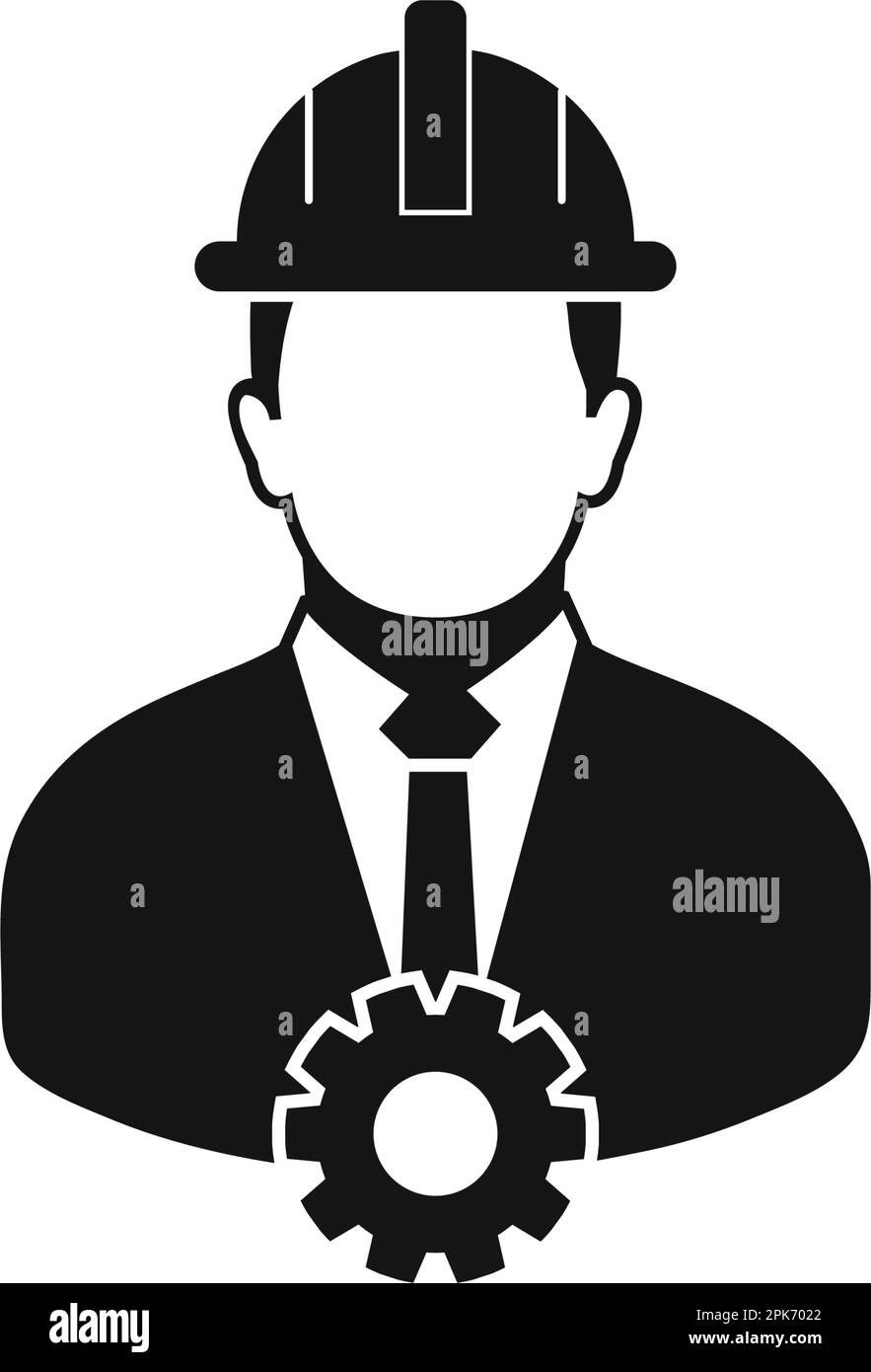 Service Engineer Icon. Flat Style vector EPS Stock Vector Image & Art ...