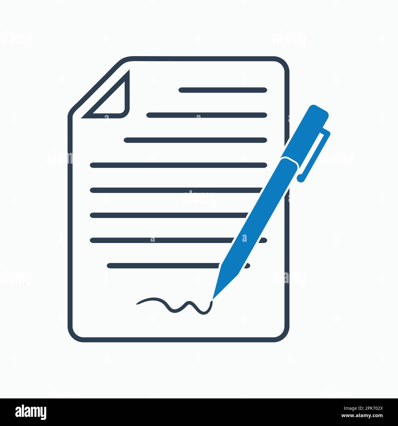 Contract icon Stock Vector Images - Alamy