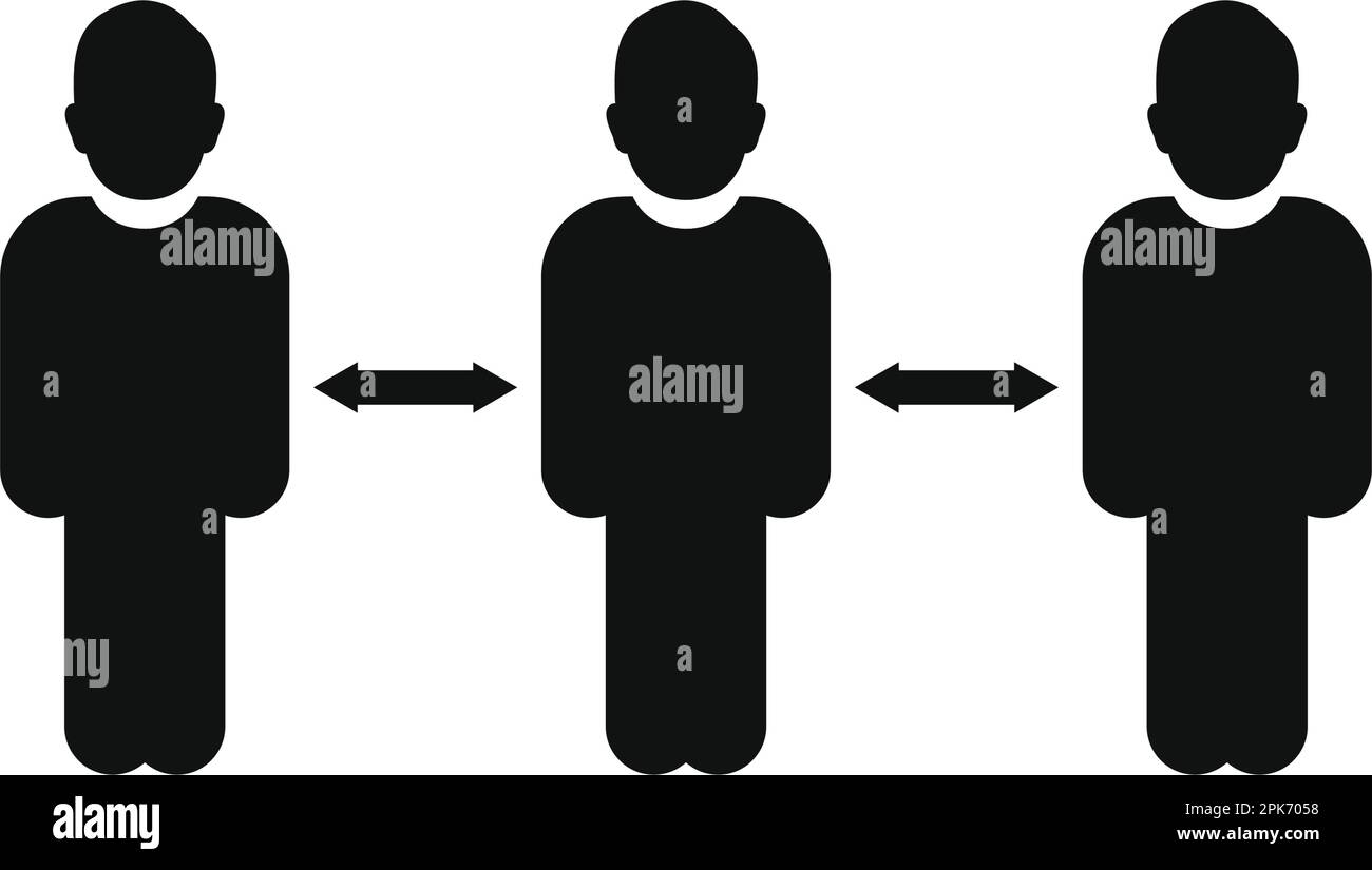 Keep Distance Icon. Editable Vector Symbol Illustration Stock Vector ...