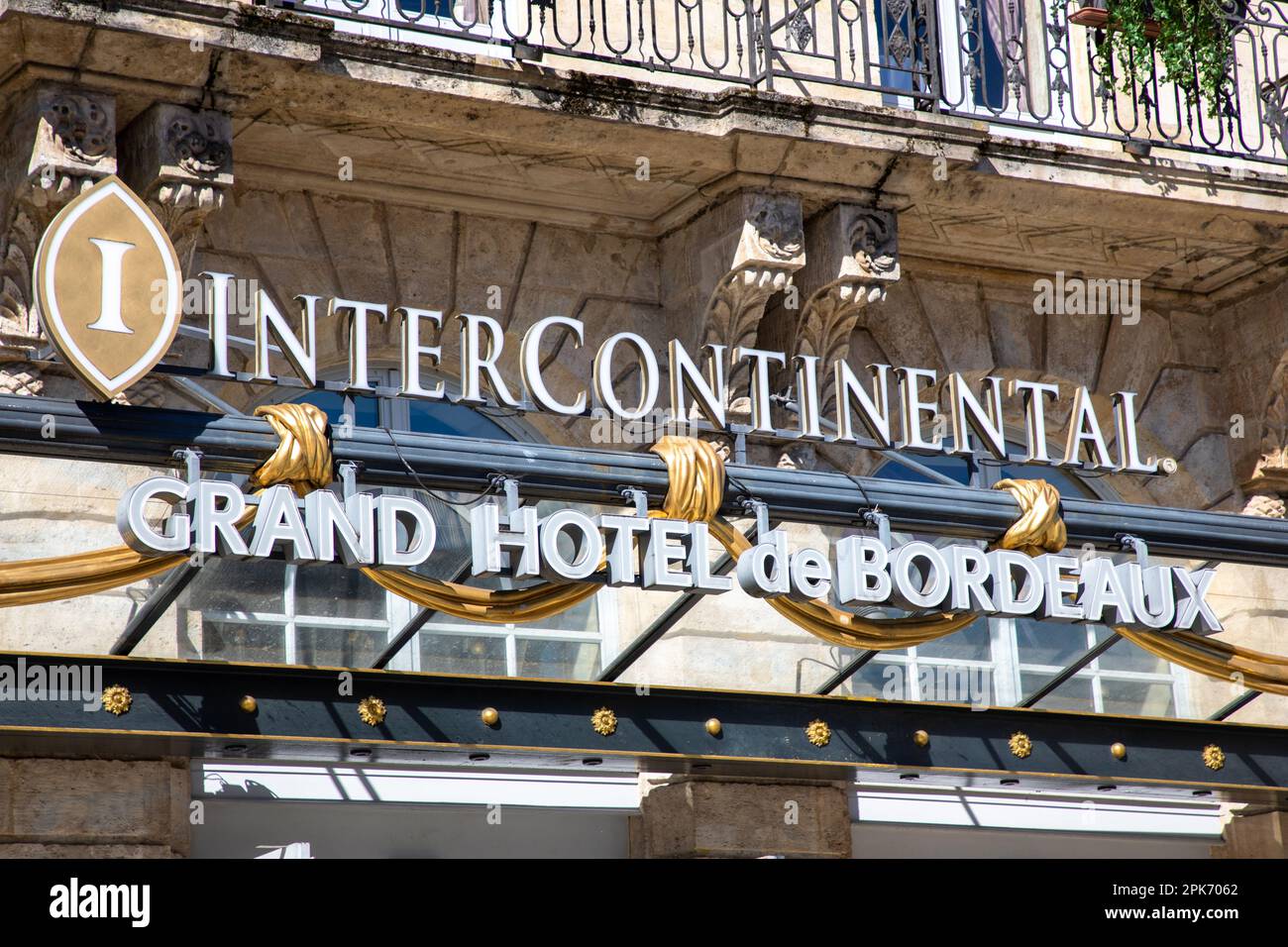 Bordeaux , Aquitaine France - 04 02 2023 : interContinental Grand Hotel ...