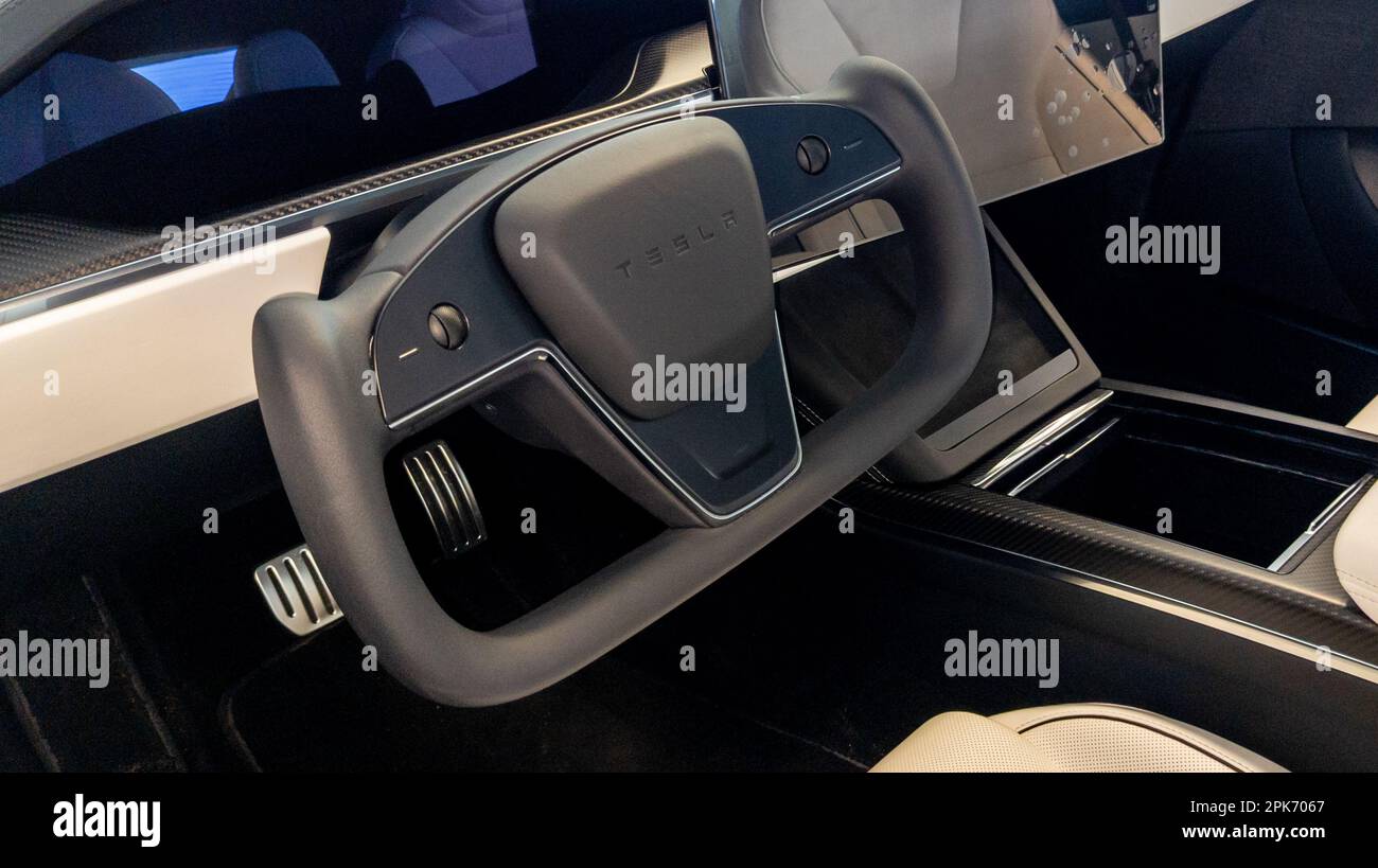 Digital dashboard tesla electric hi-res stock photography and images ...