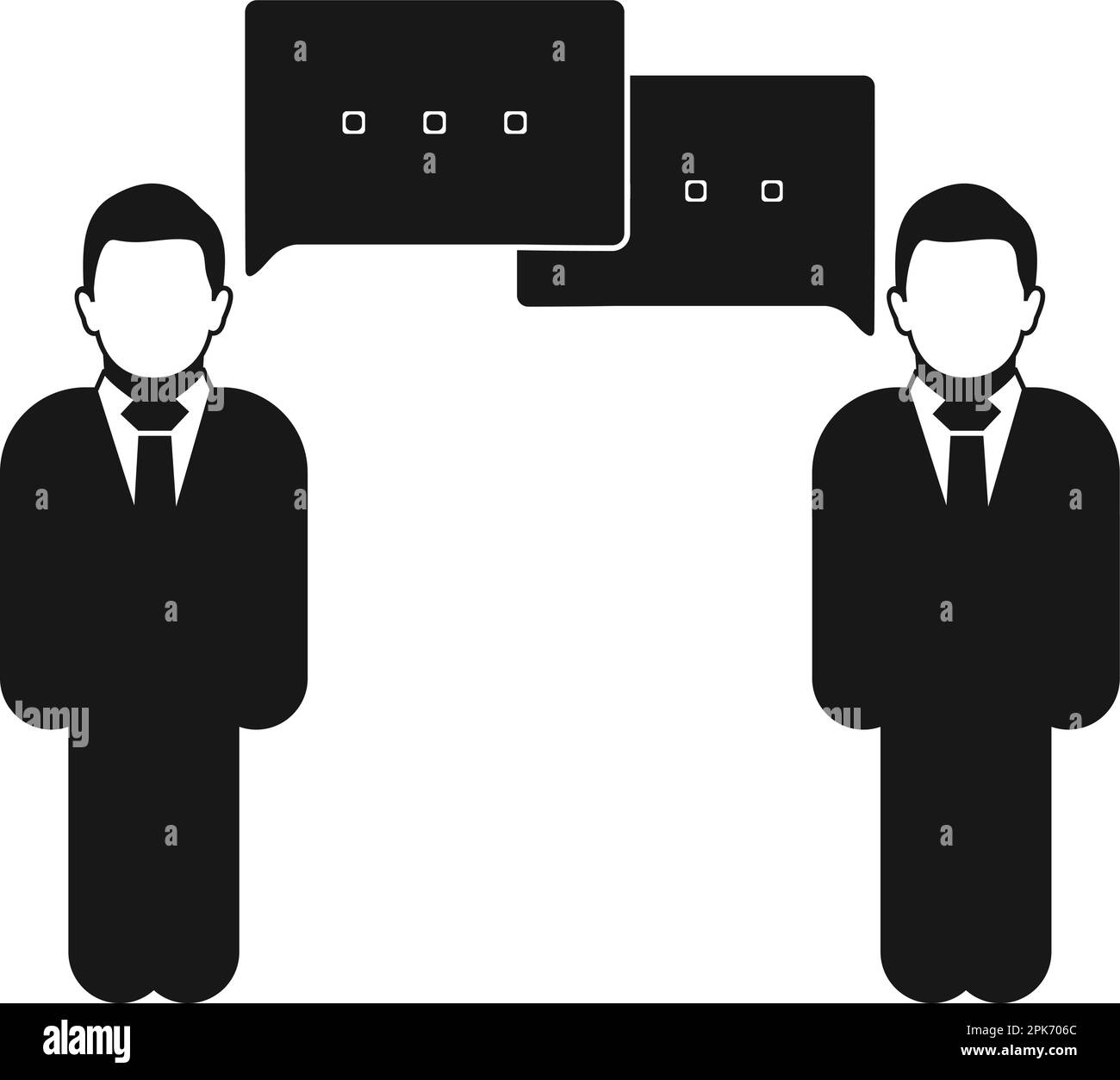 Conversation icon flat style Cut Out Stock Images & Pictures - Alamy