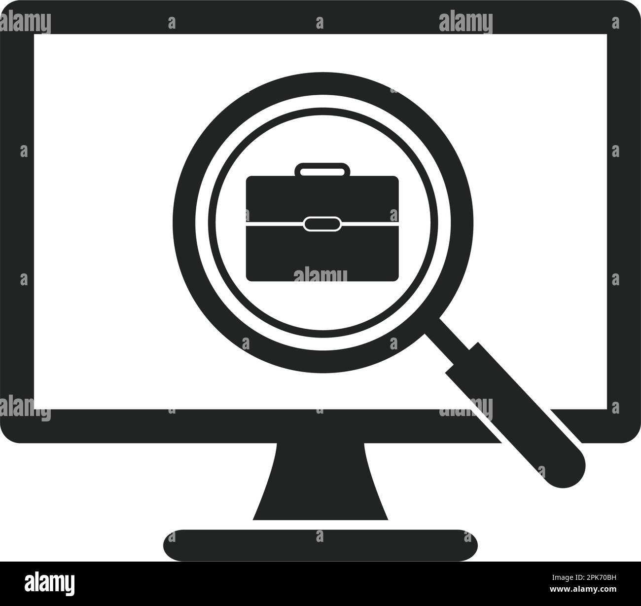 Online job search icon.Flat style vector EPS Stock Vector Image & Art ...