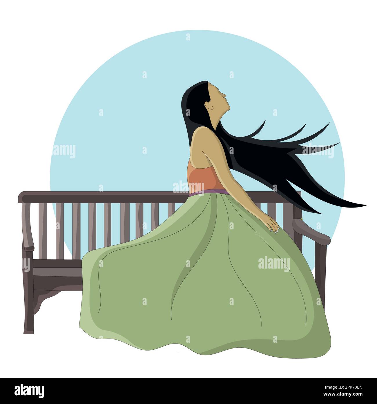 flat design of a pretty girl vector Stock Vector Image & Art - Alamy