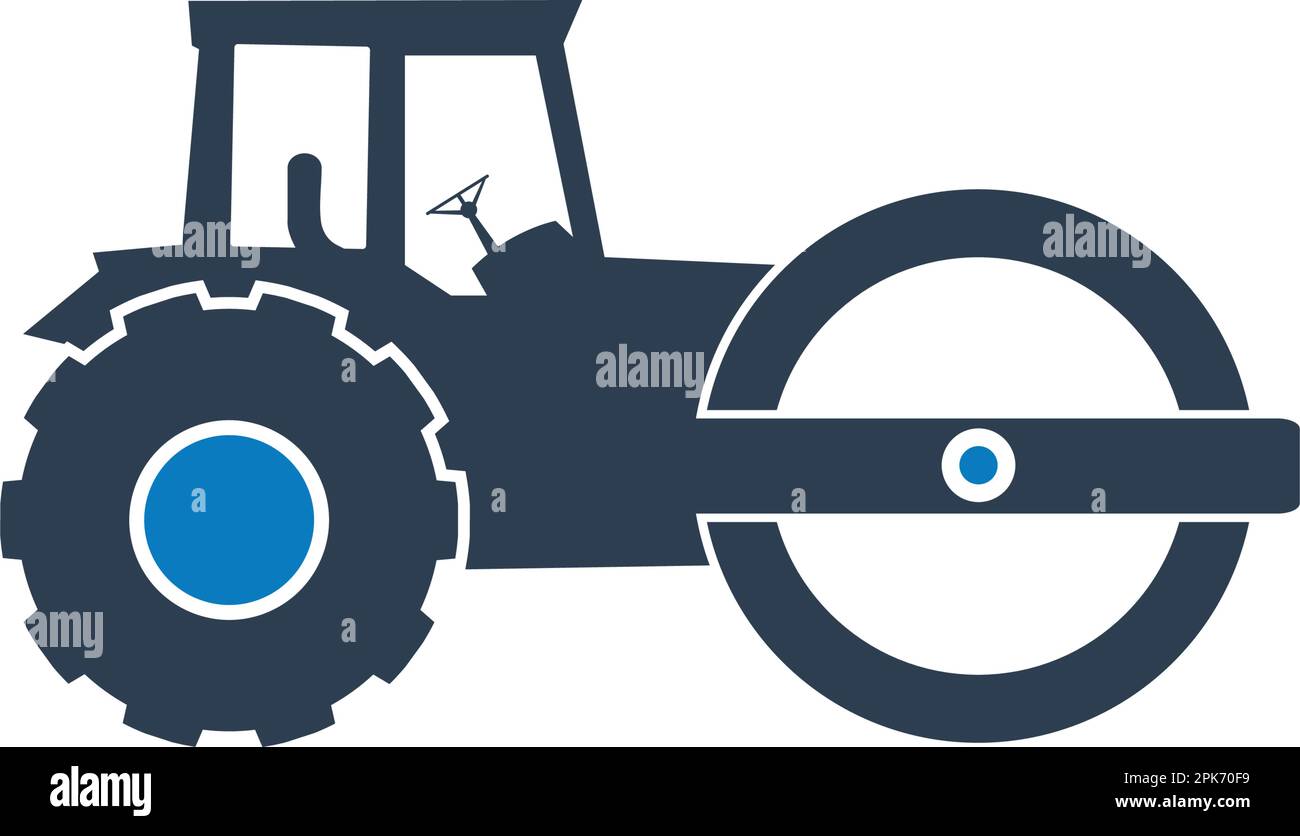 Steam Roller Icon. Flat Style vector EPS Stock Vector Image & Art - Alamy