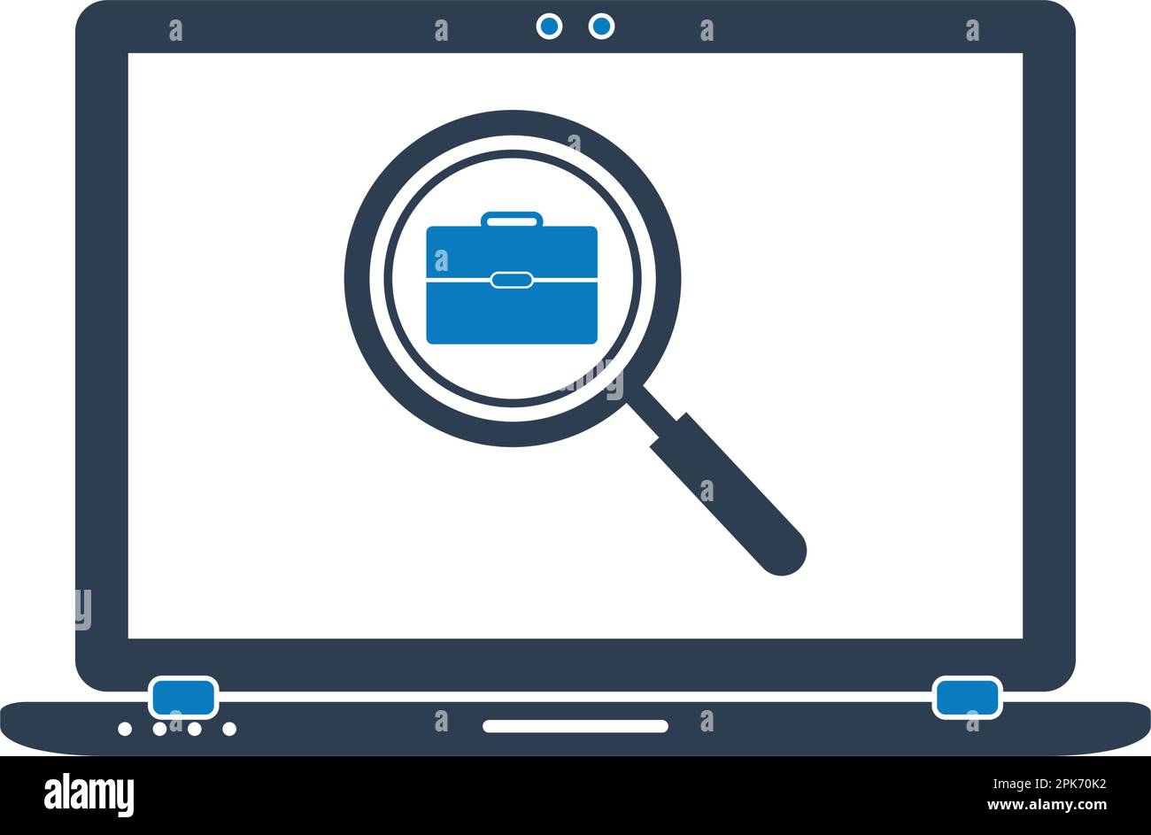 Online Job Search Job Icon. Flat Style vector EPS Stock Vector Image ...