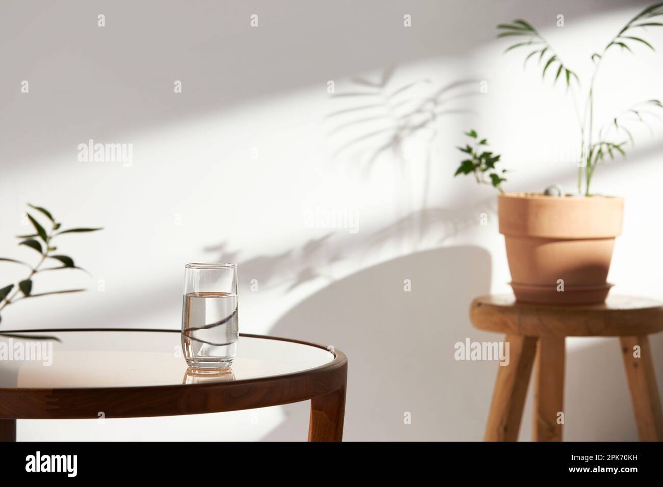 This room has a calm atmosphere with natural light. There are clay pots ...