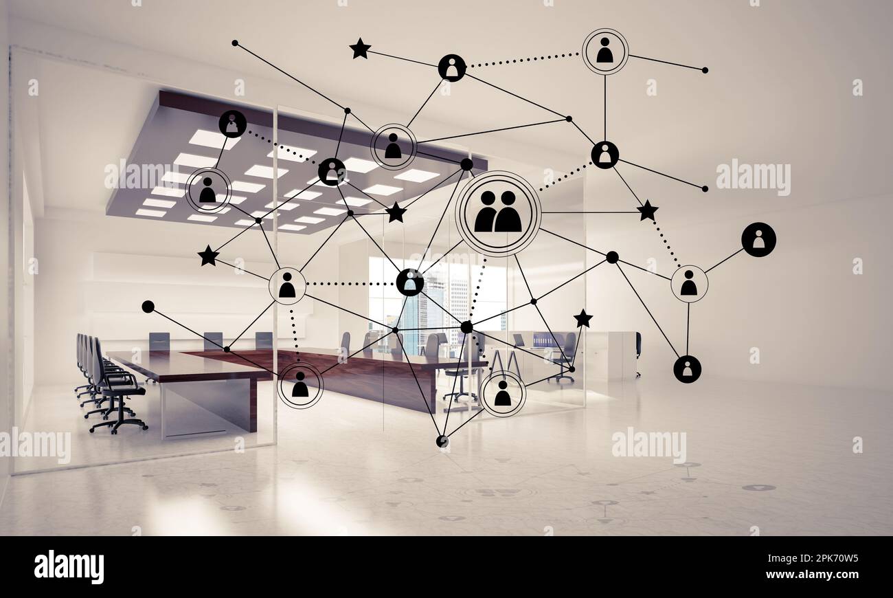 Networking and wireless connection as concept for effective modern ...