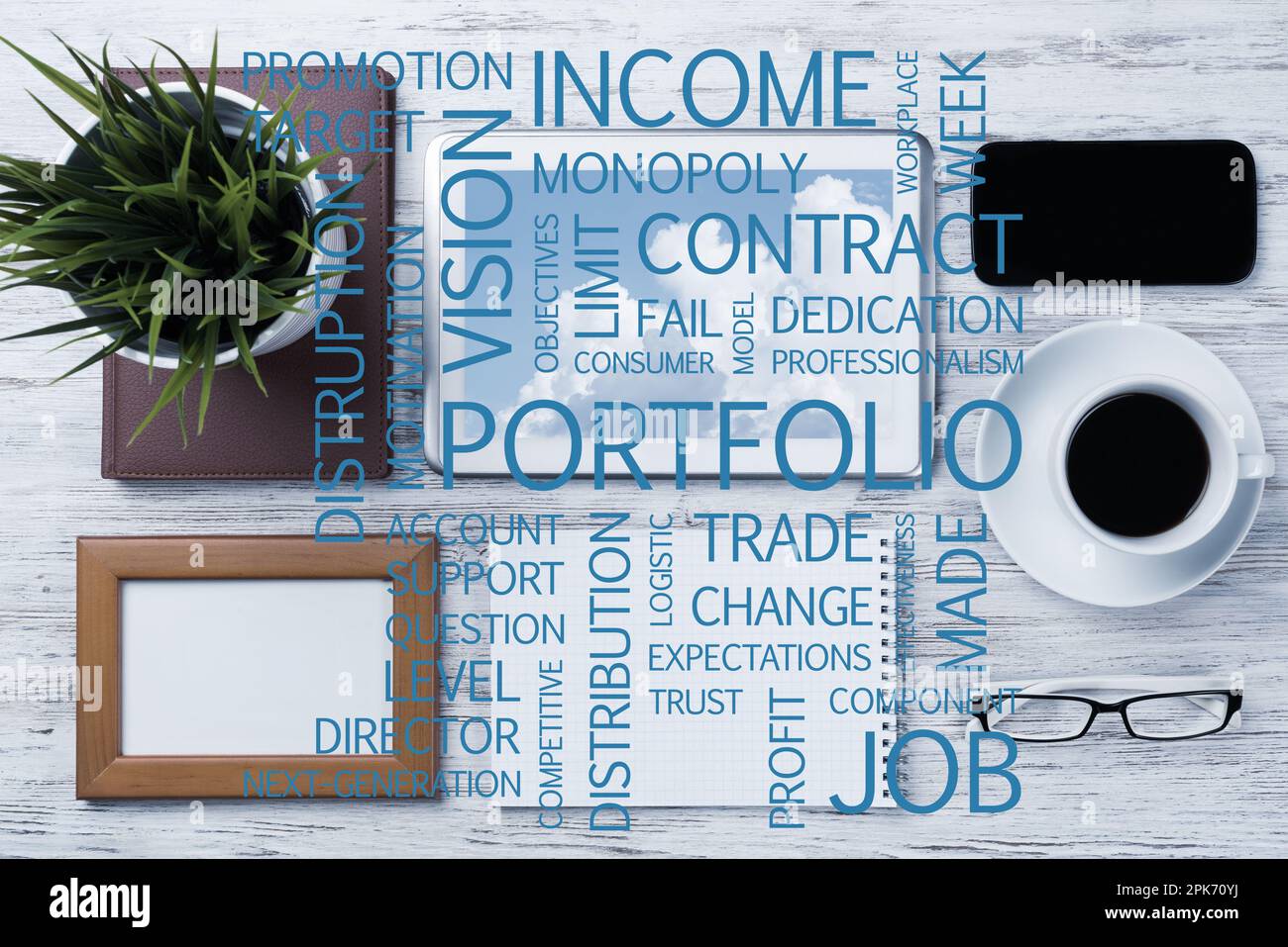 Modern workplace concept Stock Photo - Alamy