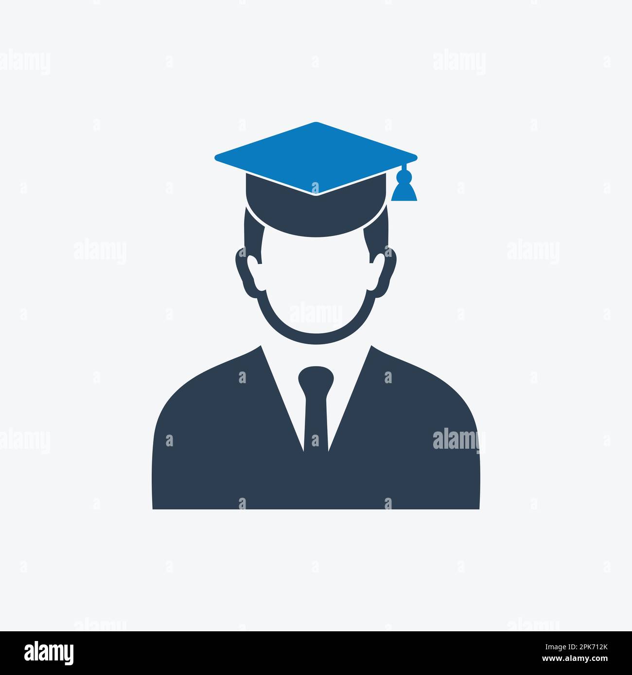 Graduate Student Icon with Cap sign. Editable Vector EPS Symbol ...