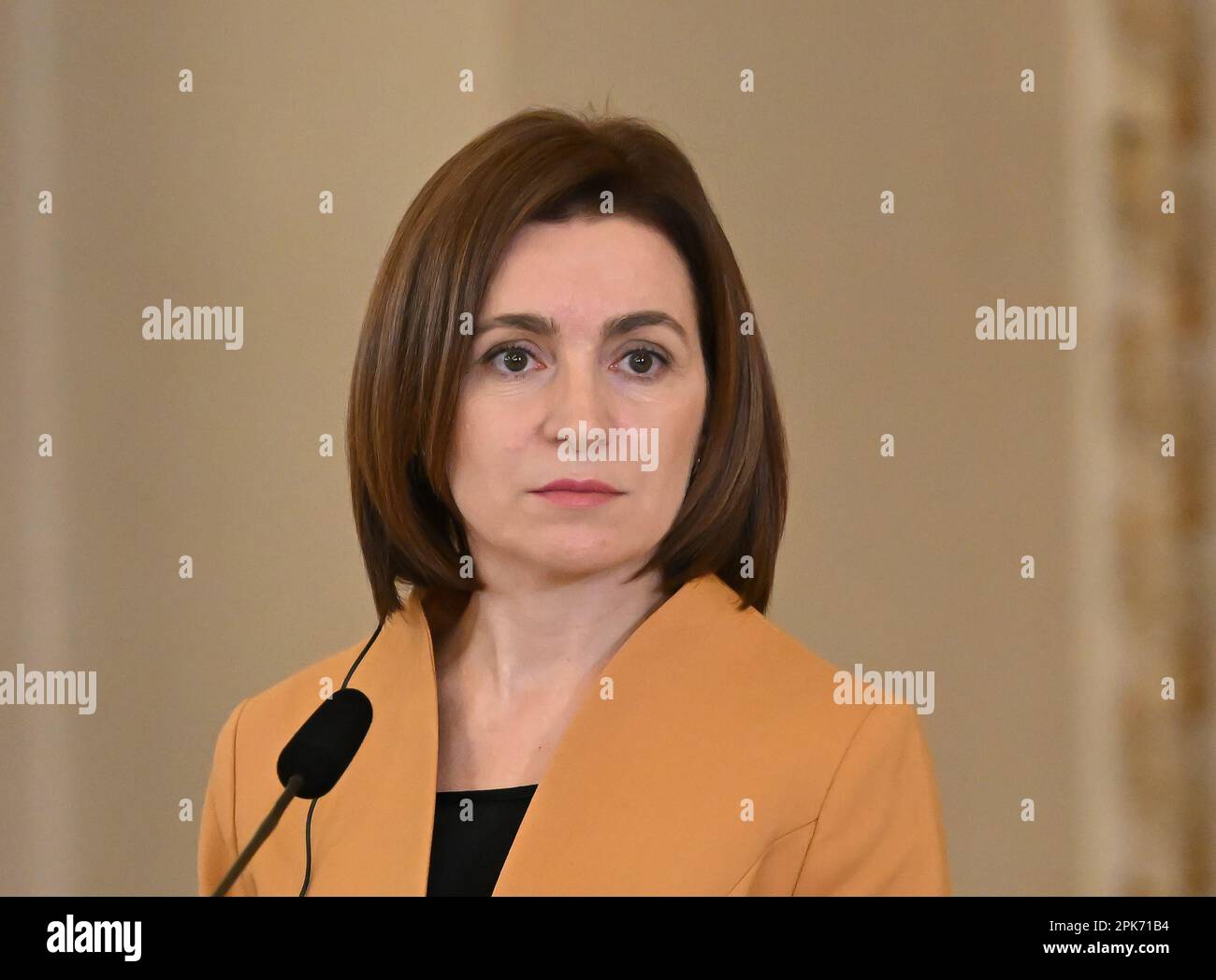 Bukarest, Romania. 03rd Apr, 2023. Maia Sandu, President of Moldova ...