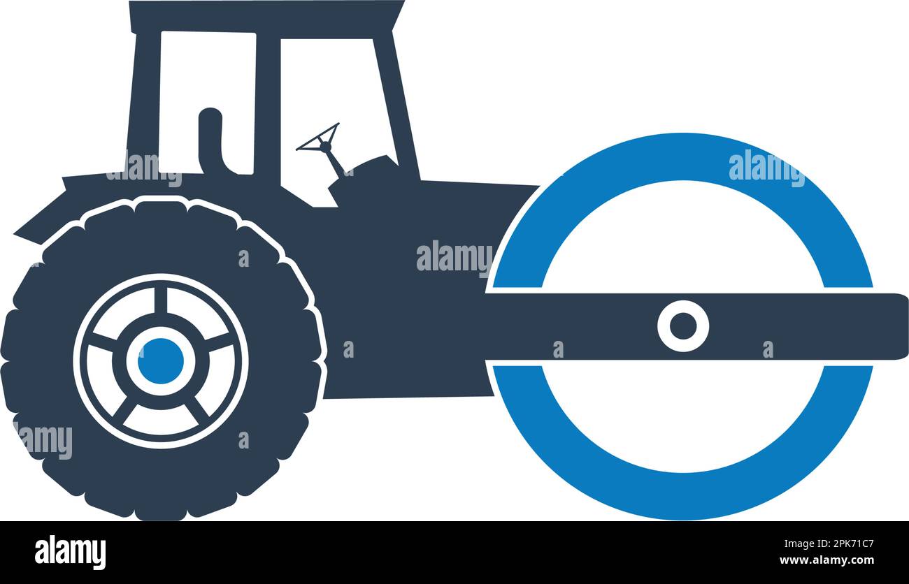 Steam Roller Icon. Flat Style vector EPS Stock Vector Image & Art - Alamy